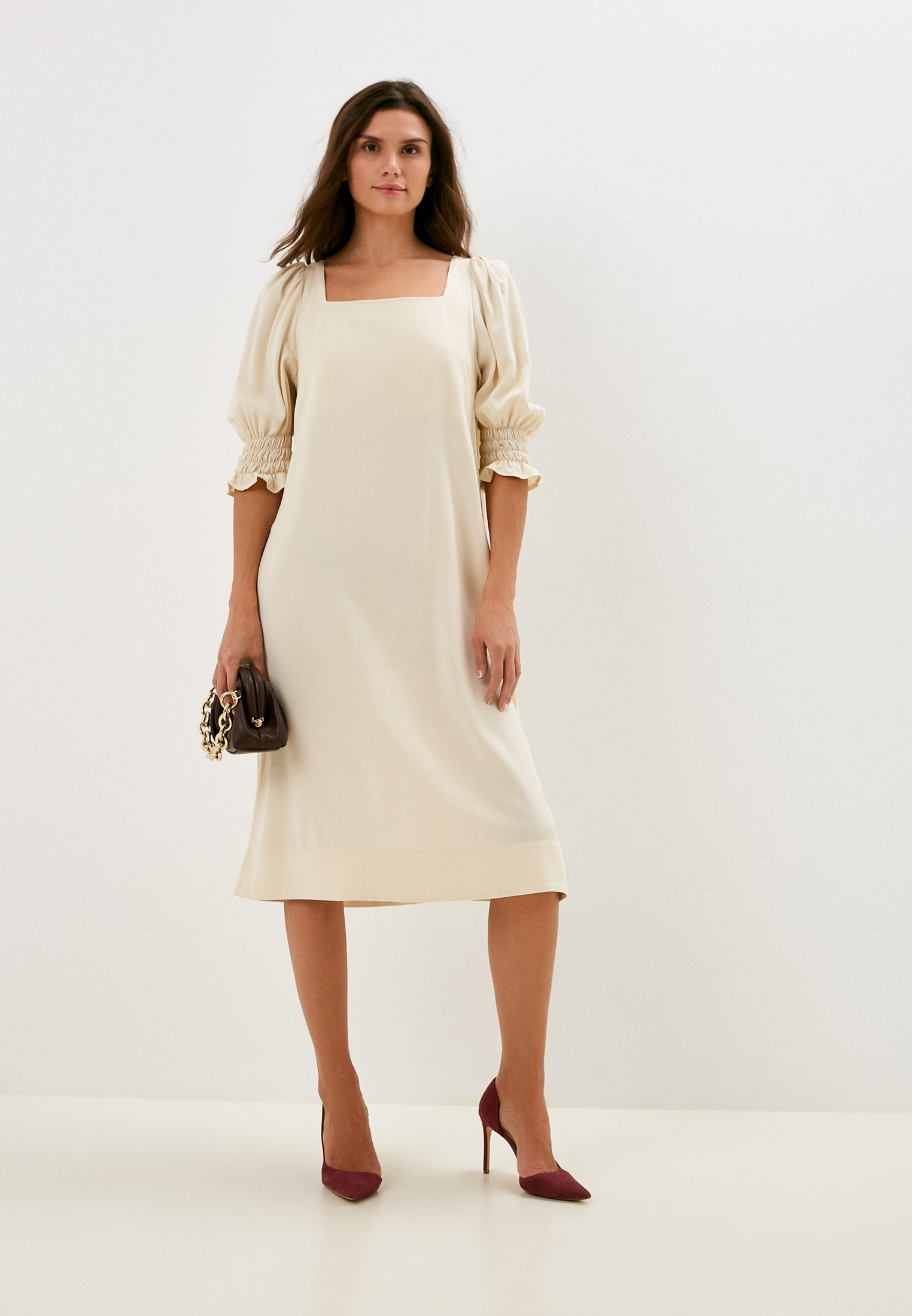 Платье Vittoria Vicci, цвет: бежевый, MP002XW00U5T — купить в интернет-магазине Lamoda