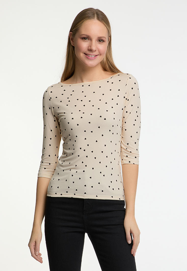 Лонгслив oodji, цвет: бежевый, MP002XW00Y7N — купить в интернет ...