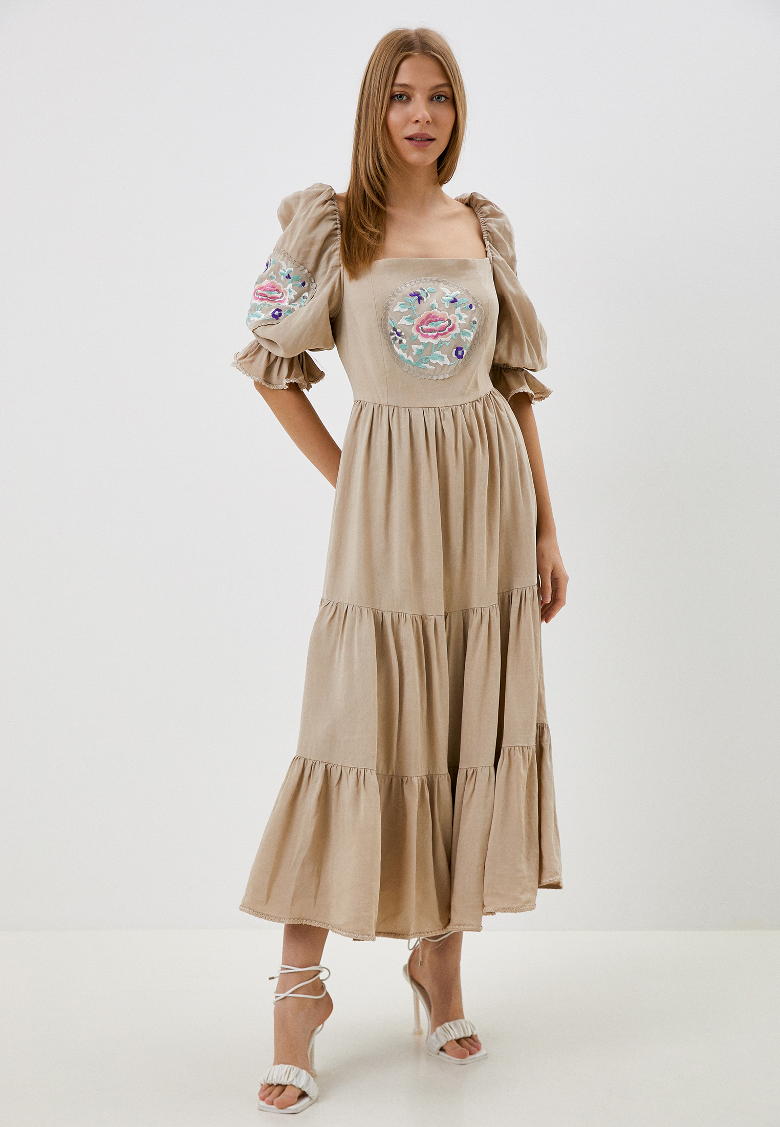 Платье Fresh Cotton, цвет: бежевый, MP002XW017WC — купить в интернет ...