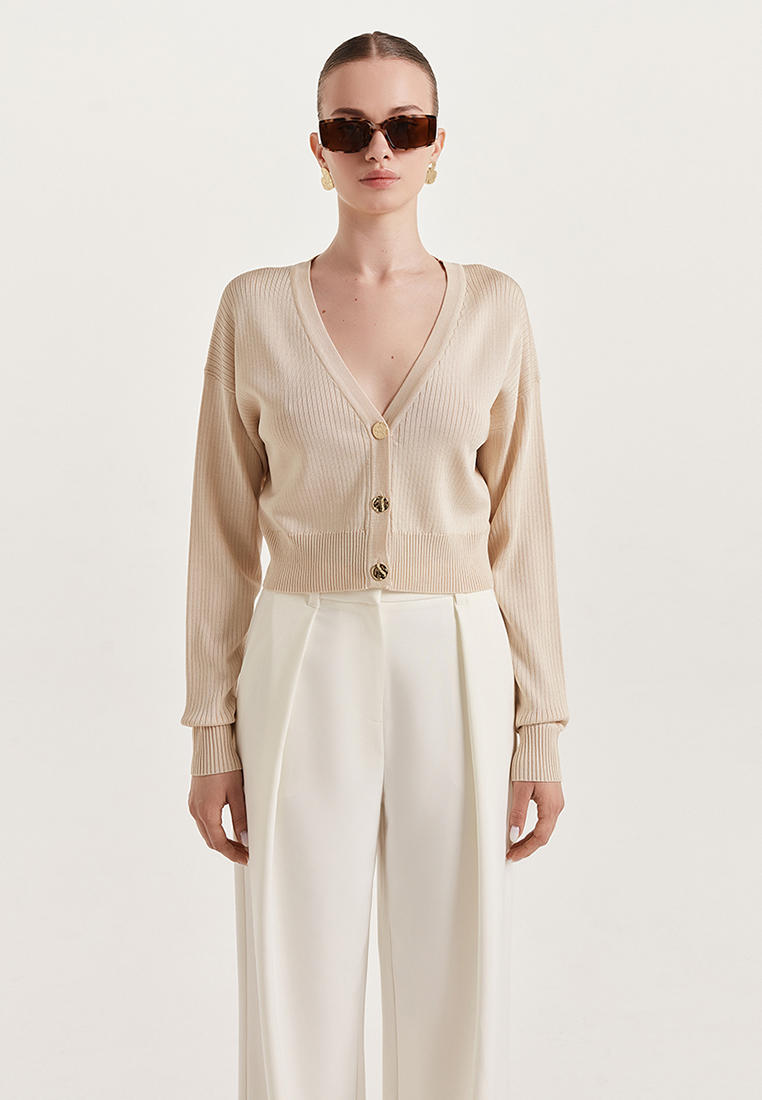 Кардиган Love Republic, цвет: бежевый, MP002XW0188A — купить в интернет-магазине Lamoda