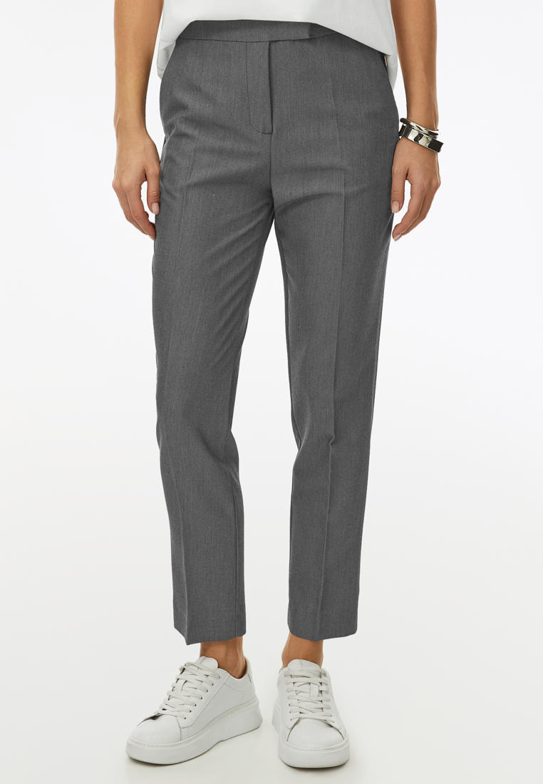 Брюки oodji, цвет: серый, MP002XW019G4 — купить в интернет-магазине Lamoda