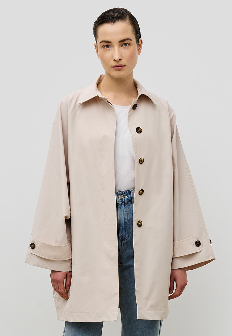Плащ Baon, цвет: бежевый, MP002XW019WO — купить в интернет-магазине Lamoda