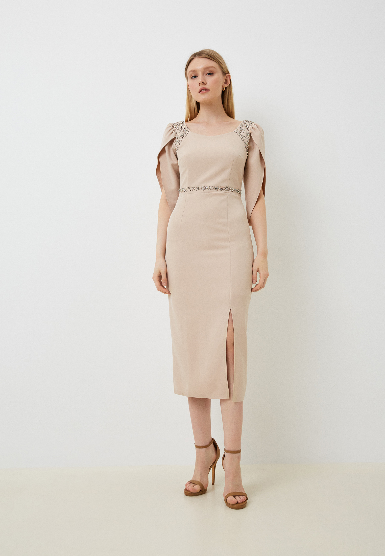 Платье Selisa, цвет: бежевый, MP002XW01DG5 — купить в интернет-магазине ...