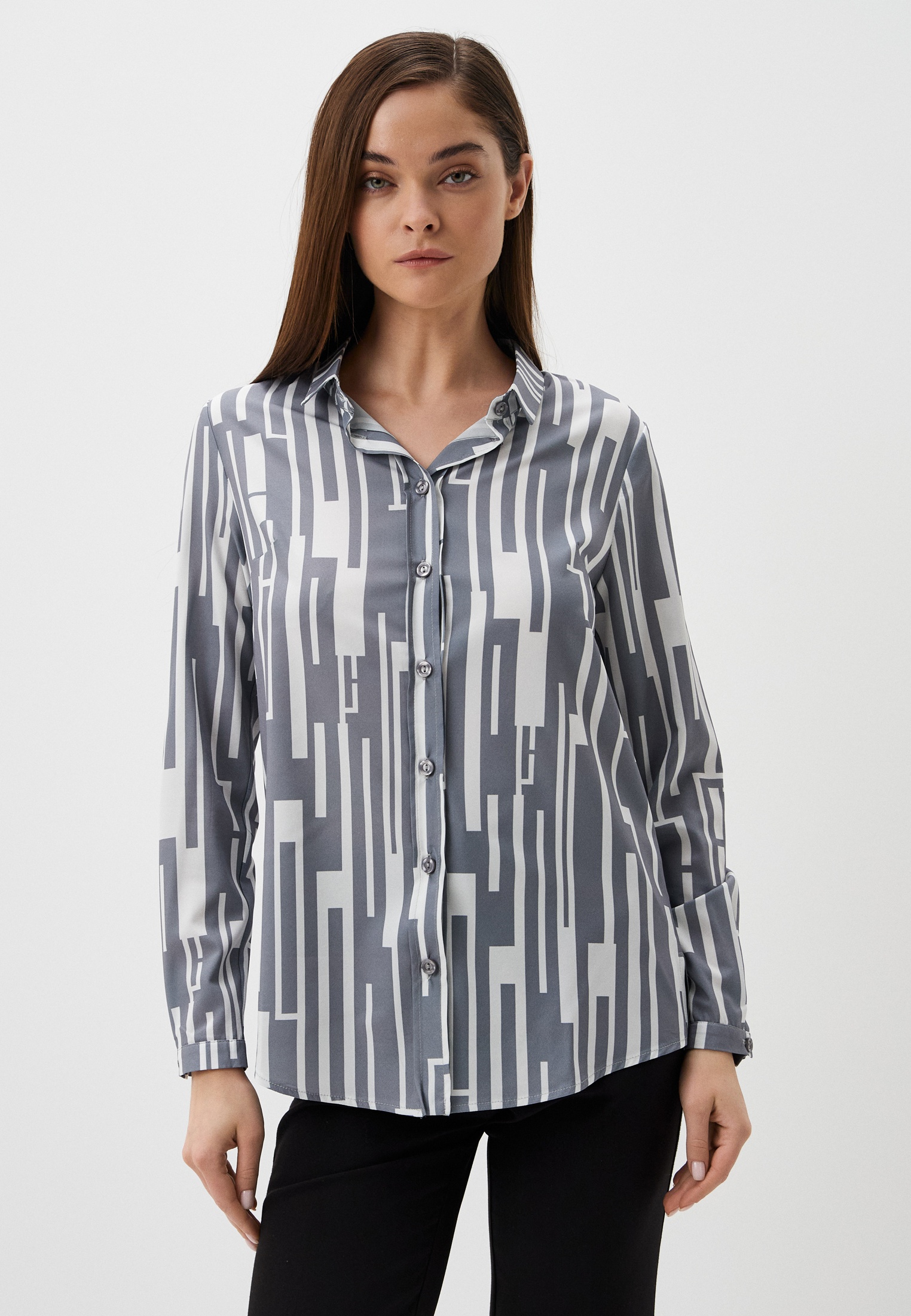 Блуза Naturel Lamoda Exclusive, цвет: серый, MP002XW01IG9 — купить в ...