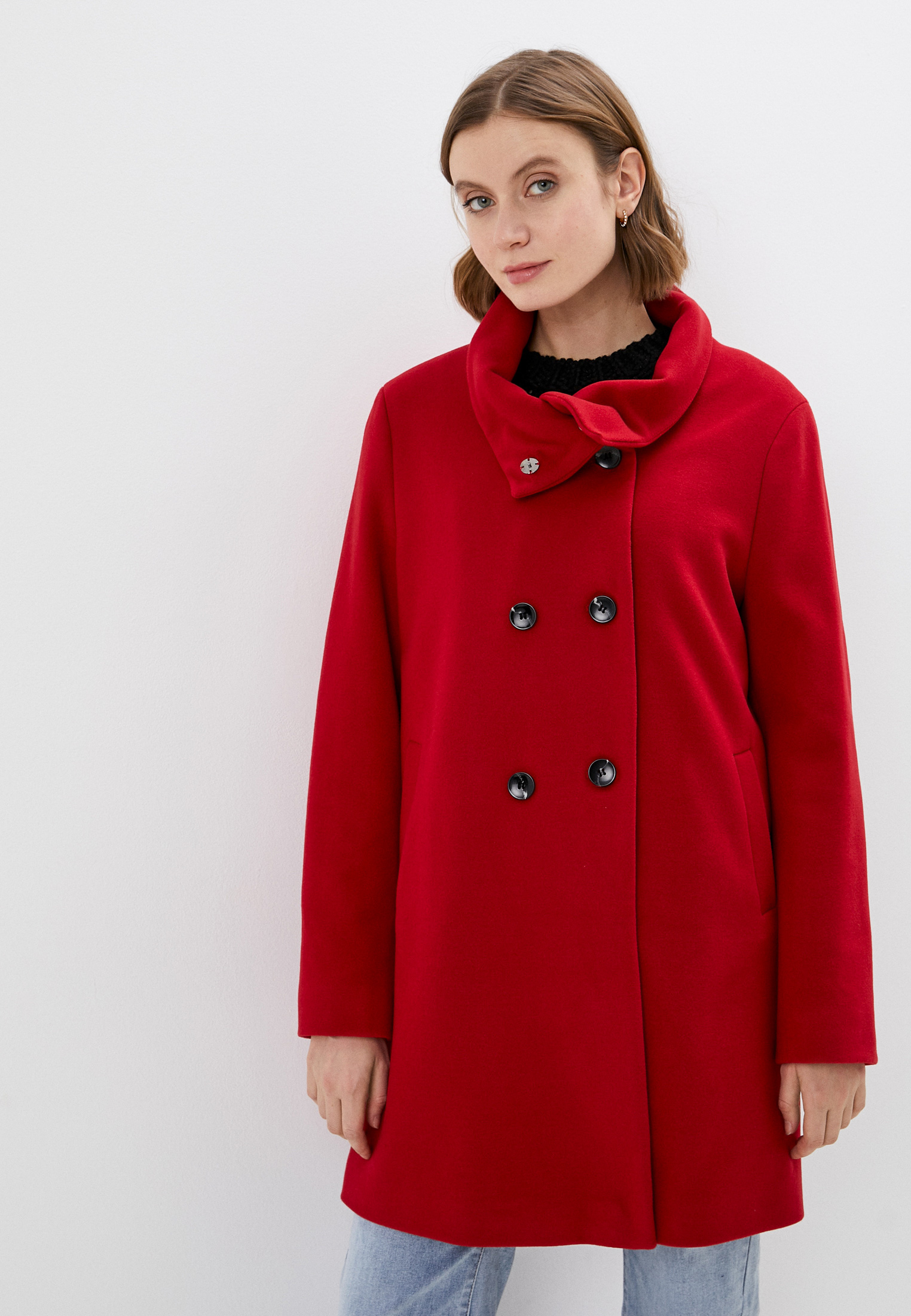 Пальто двубортное Gerry Weber, цвет: красный, MP002XW01VWN — купить в ...