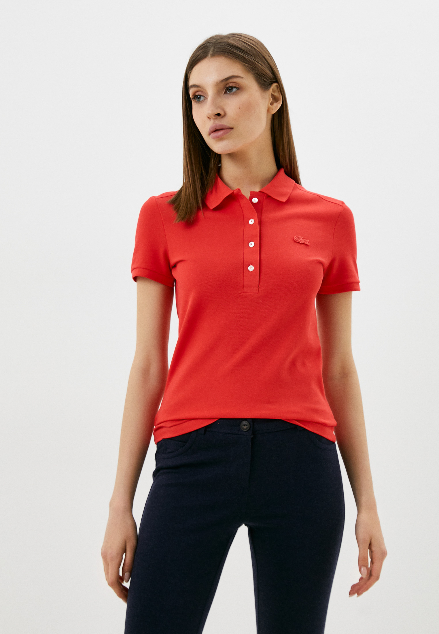 Поло Lacoste Поло Lacoste, цвет: красный, MP002XW02S7N — купить в ...