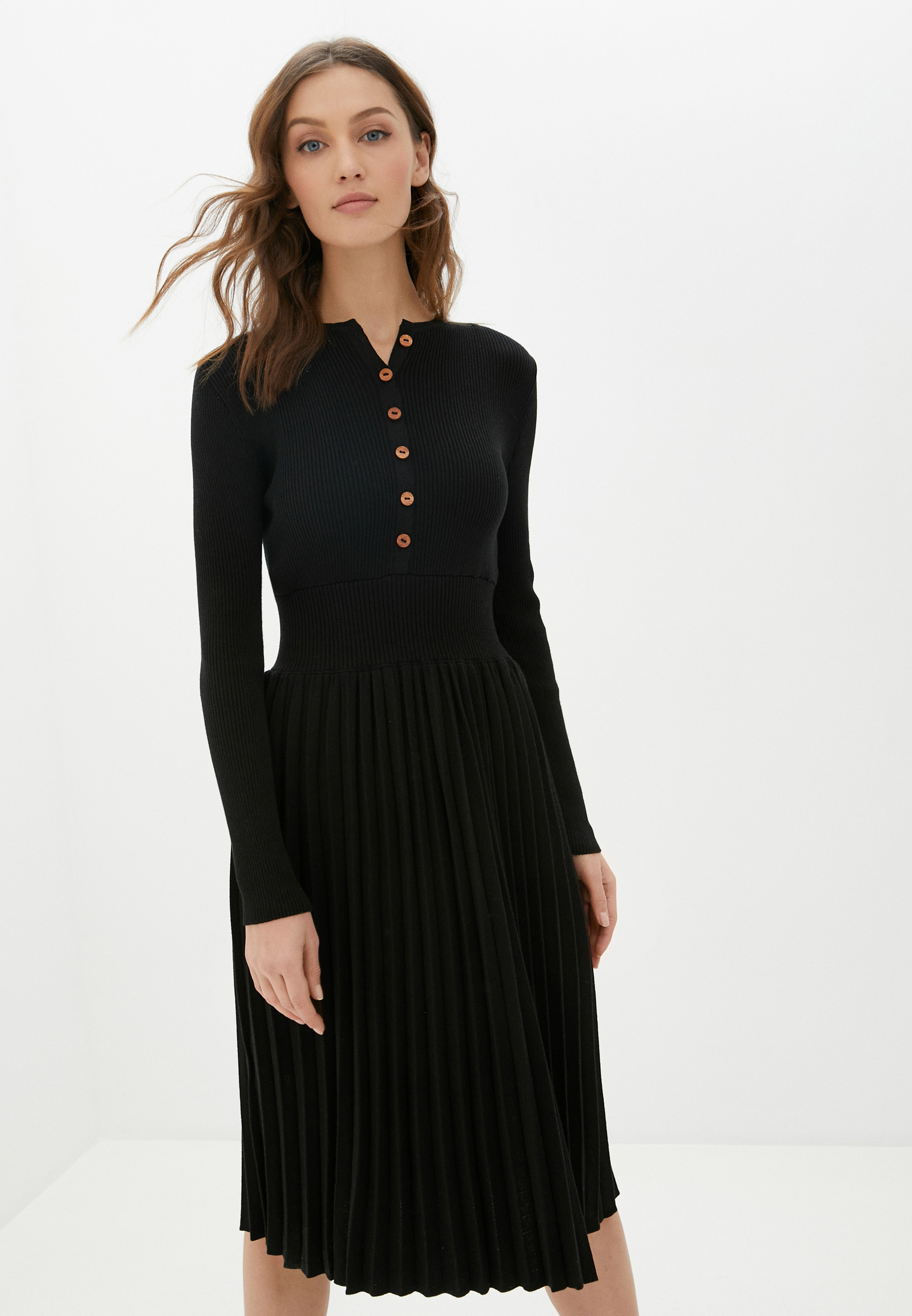 Платье Ksi Ksi "Гофре", цвет: черный, MP002XW03ESA — купить в интернет ...