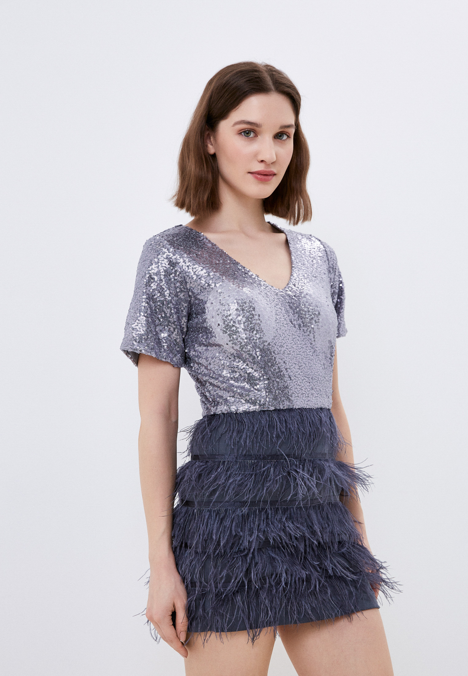 Платье Fadjo, цвет: серебряный, MP002XW03VIL — купить в интернет ...