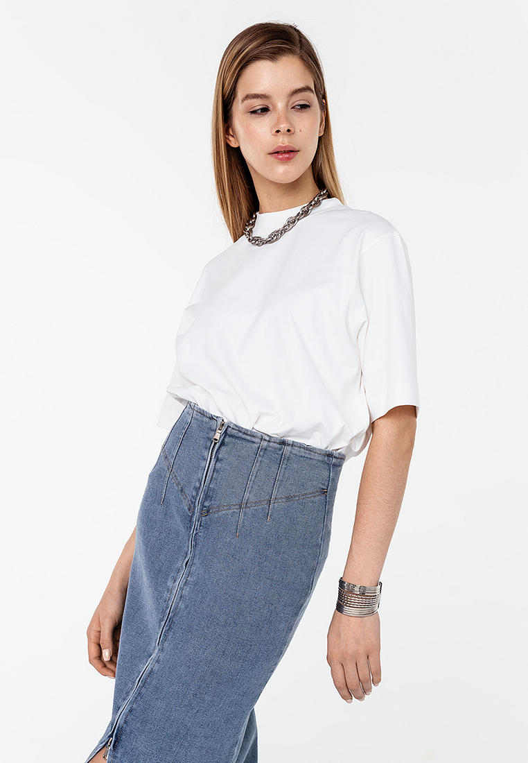 Футболка Befree, цвет: белый, MP002XW03YZ3 — купить в интернет-магазине ...