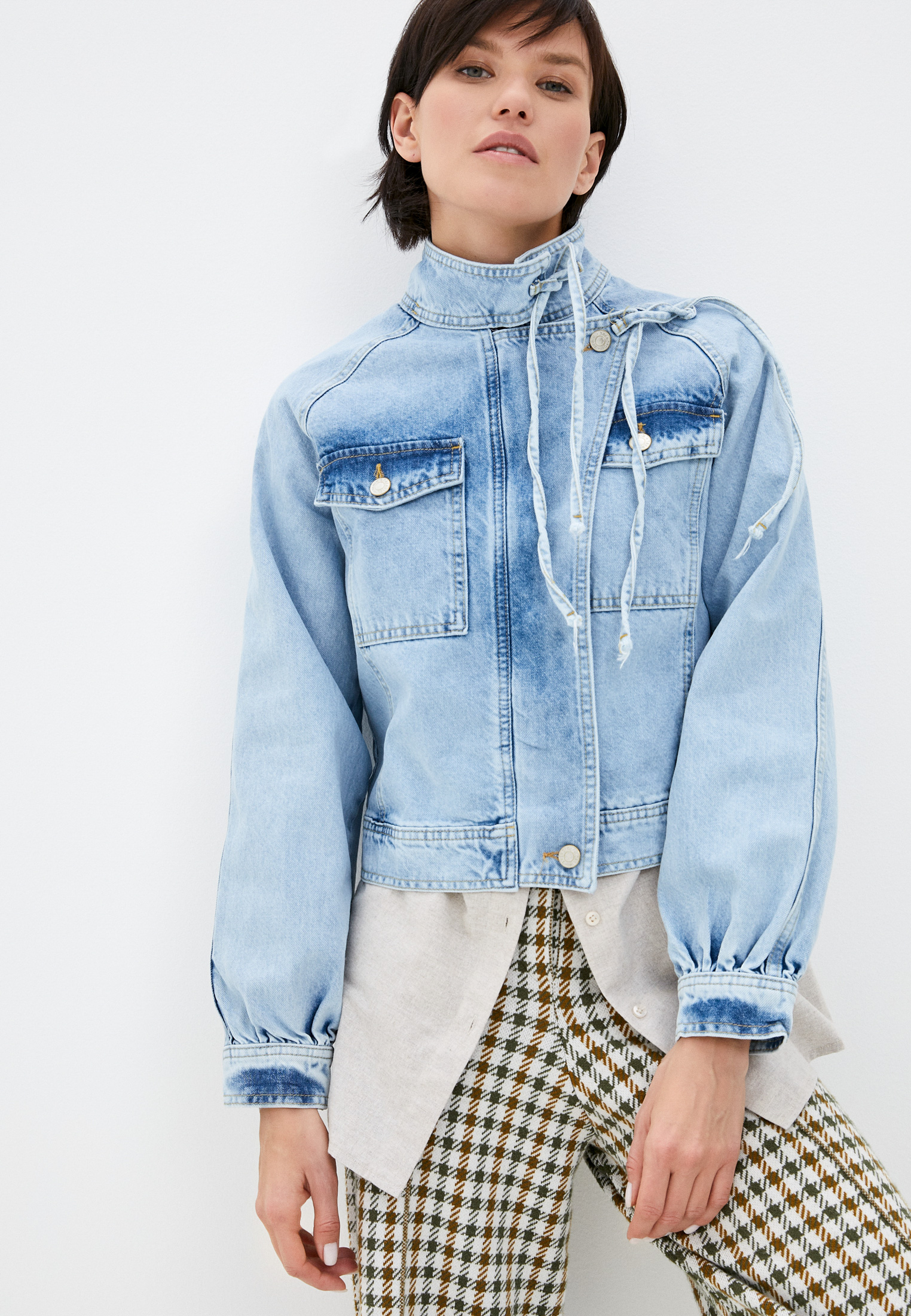 Куртка джинсовая Trendyol, цвет: голубой, MP002XW0ALKQ — купить в ...