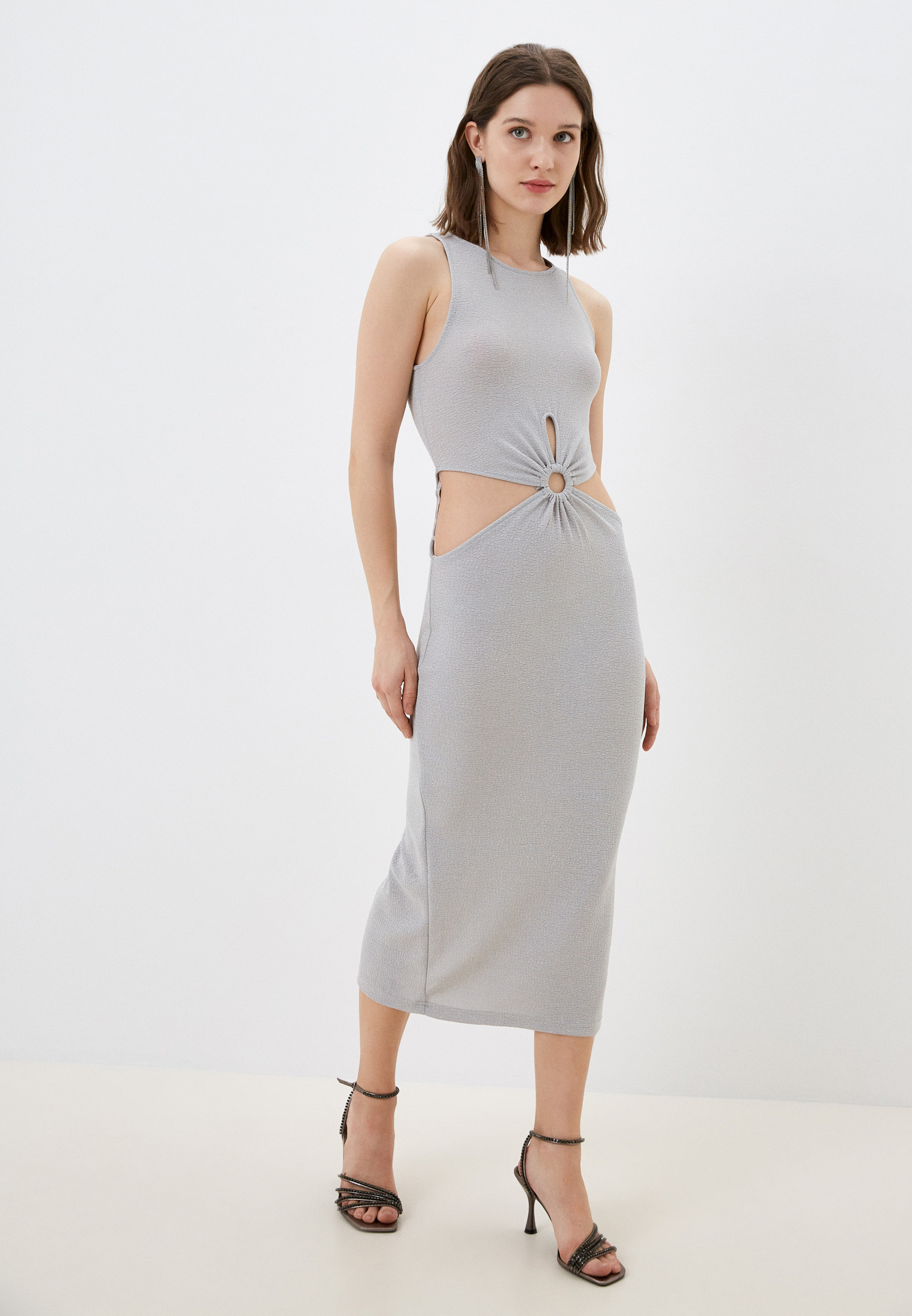 Платье Love Republic, цвет: серебряный, MP002XW0CDO7 — купить в интернет-магазине Lamoda