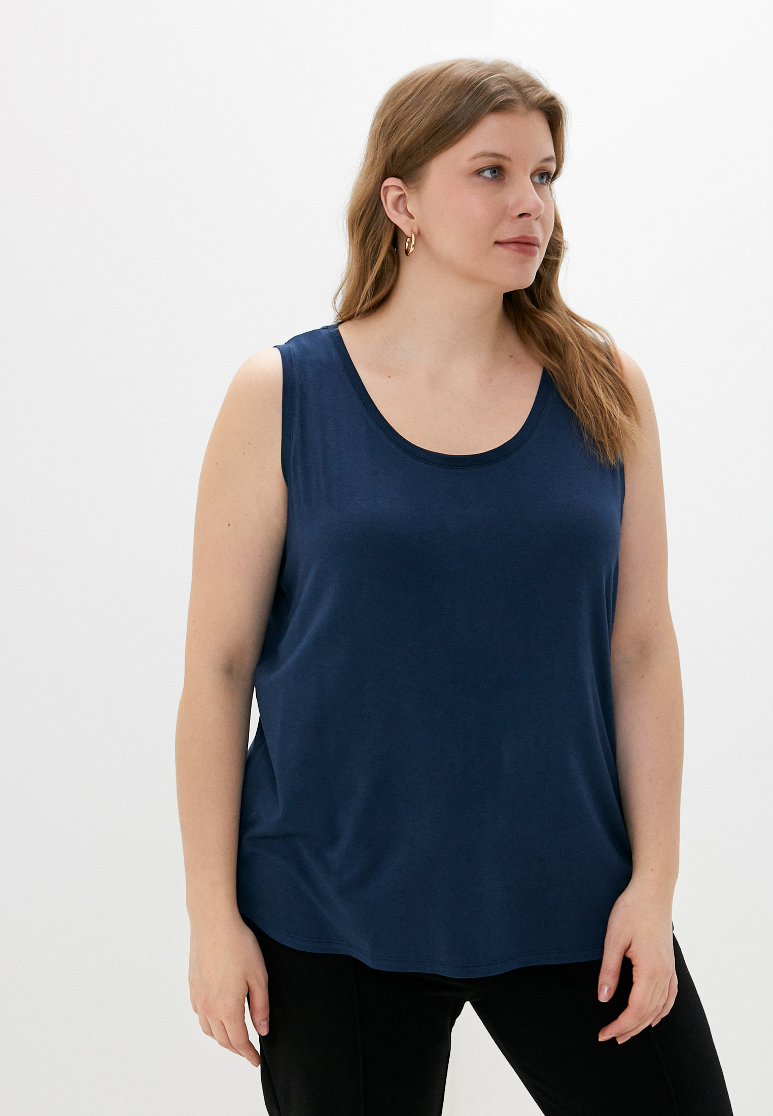 Майка Samoon by Gerry Weber, цвет: синий, MP002XW0E9C7 — купить в ...