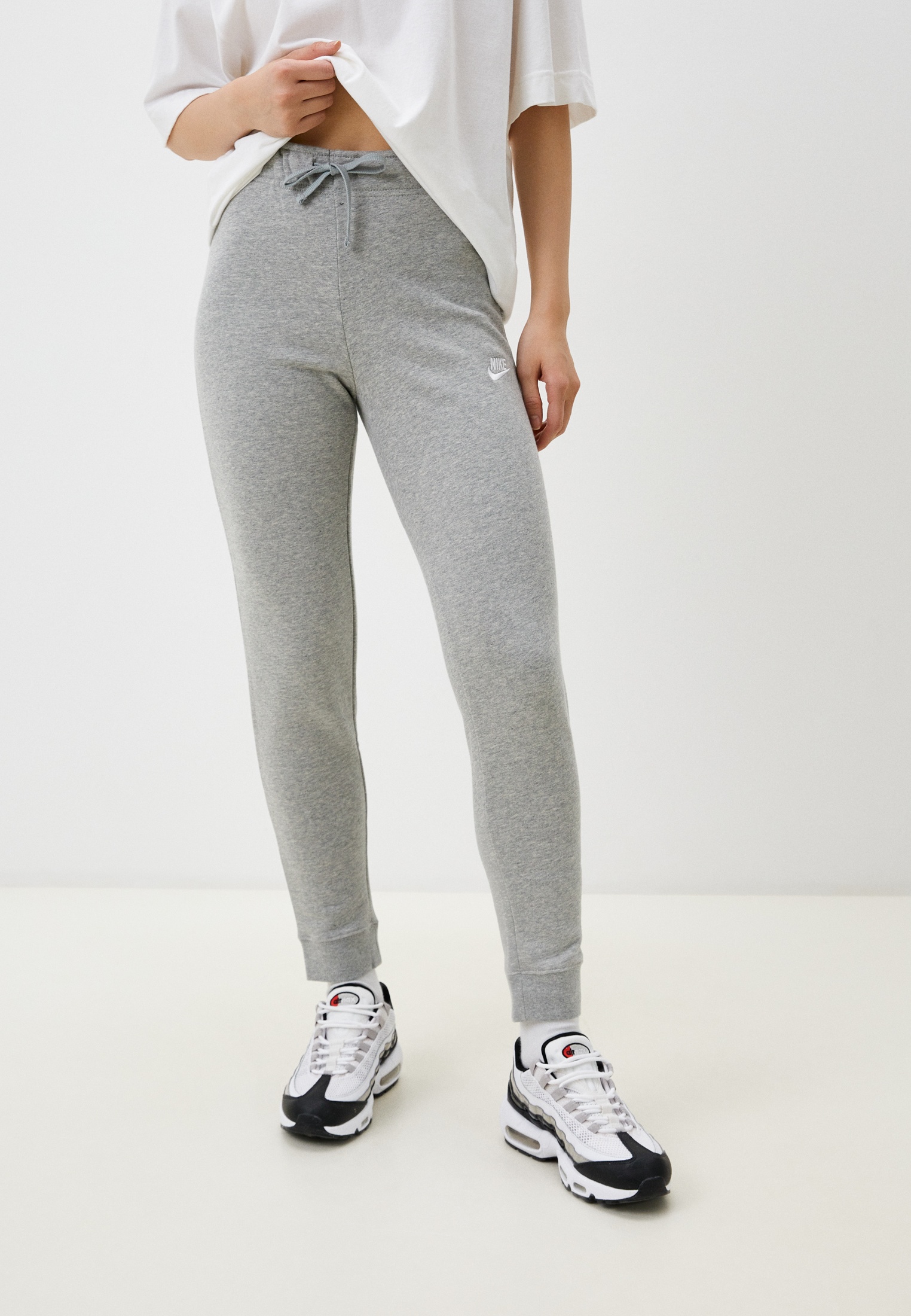 Брюки спортивные Nike W NSW CLUB FLC MR PANT TIGHT, цвет: серый ...