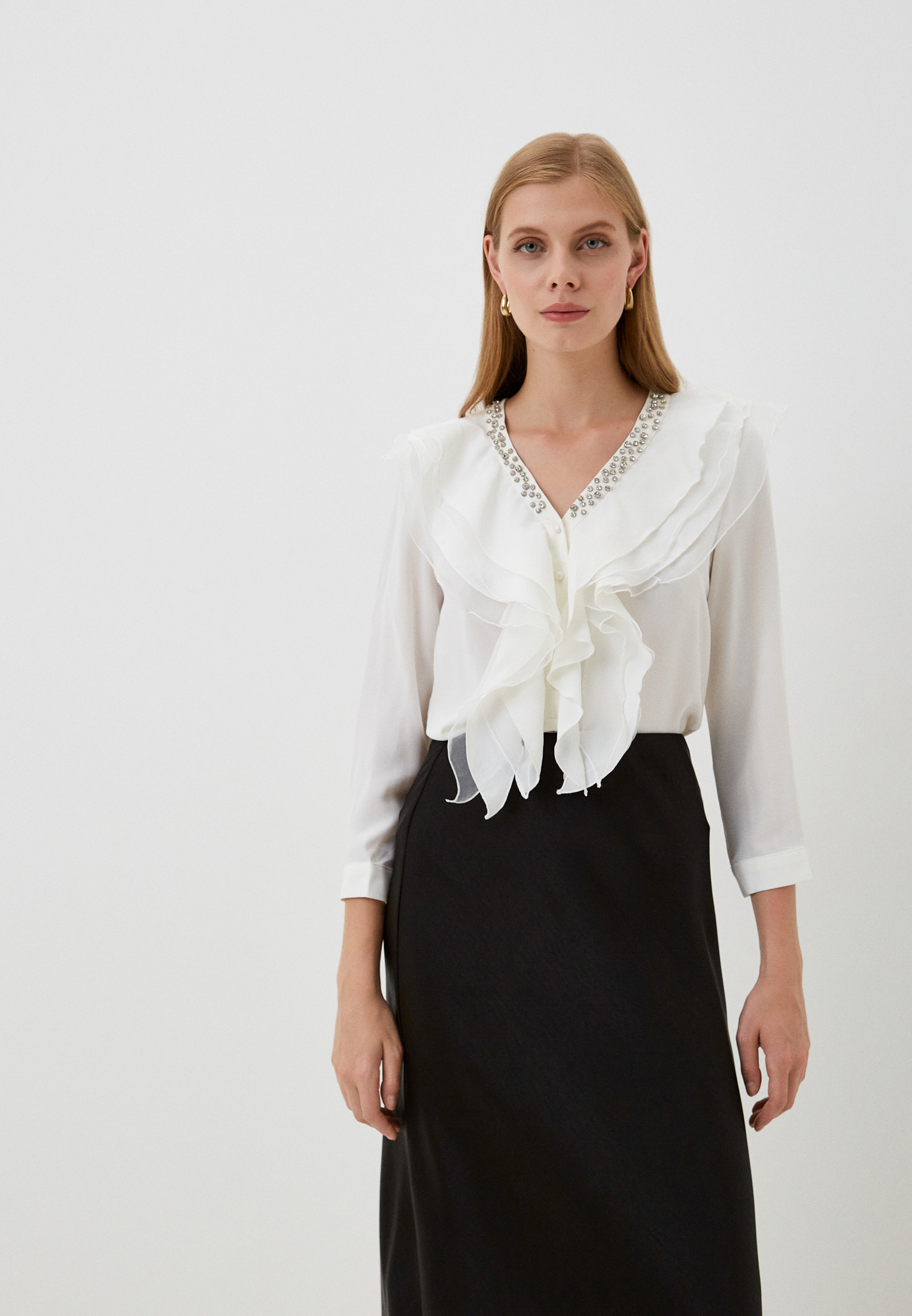 Блуза Selisa, цвет: белый, MP002XW0FKY8 — купить в интернет-магазине Lamoda