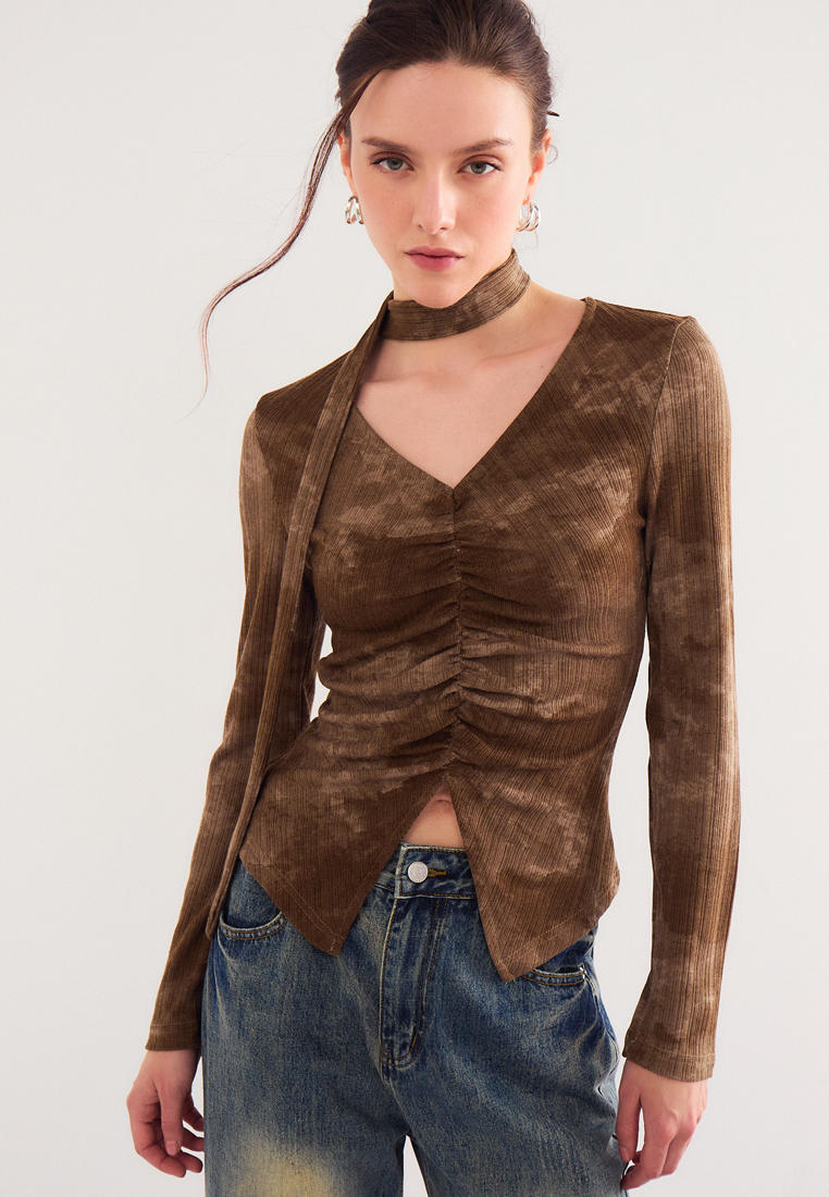 Лонгслив Vittoria Vicci, цвет: коричневый, MP002XW0IGS9 — купить в интернет-магазине Lamoda