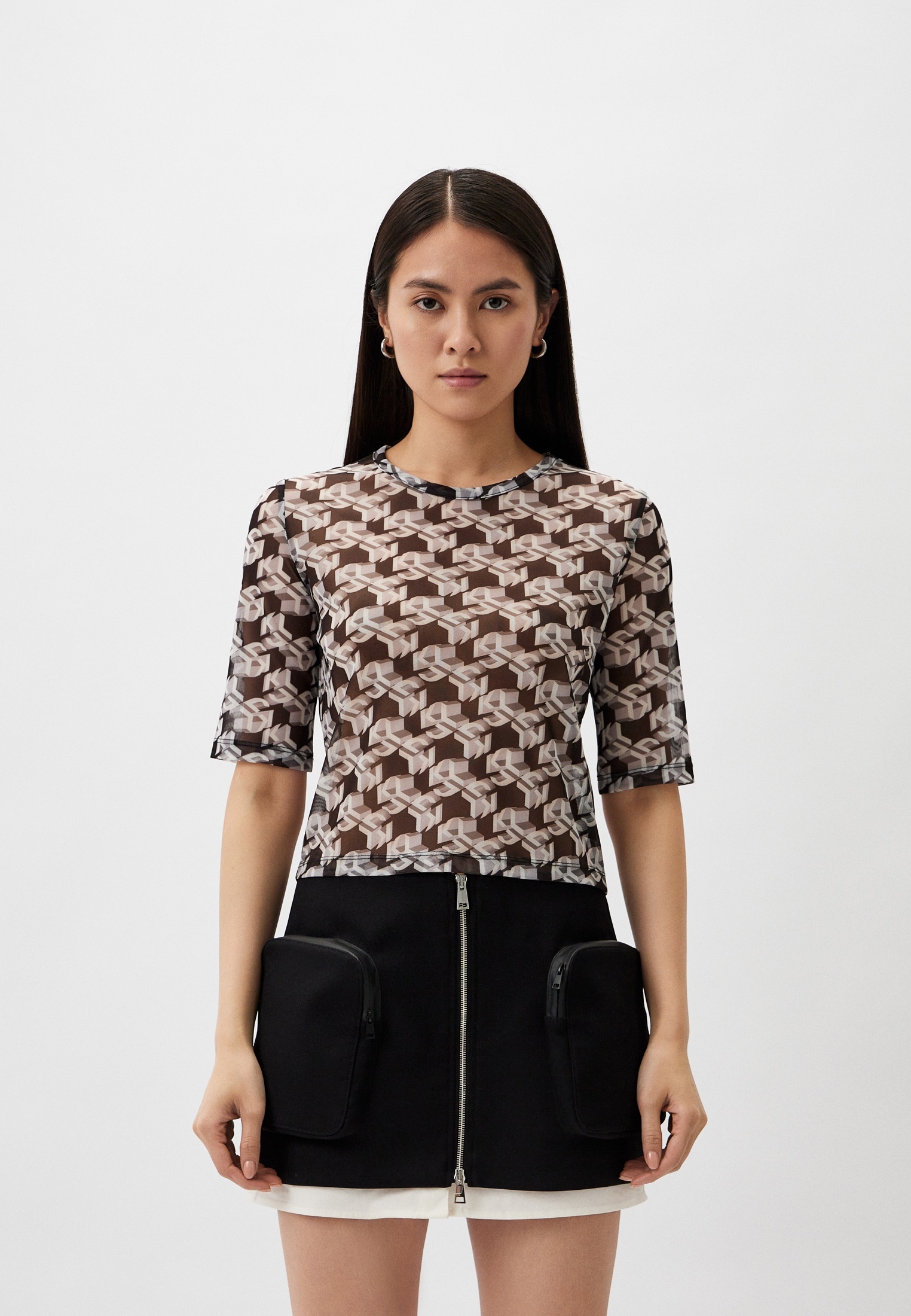 Футболка Karl Lagerfeld Jeans, цвет: черный, MP002XW0J2B9 — купить в ...