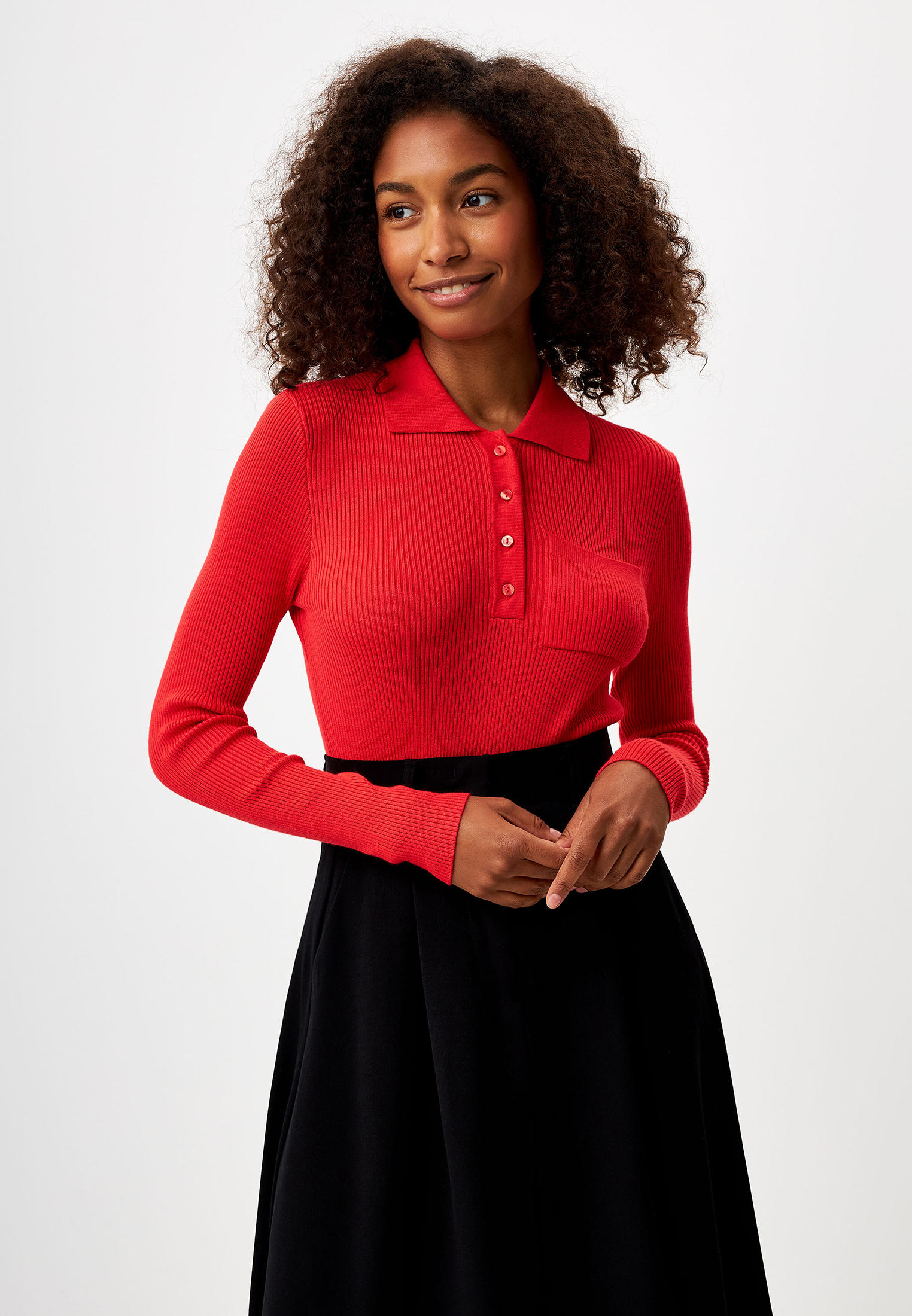 Поло Sela, цвет: красный, MP002XW0JSUQ — купить в интернет-магазине Lamoda