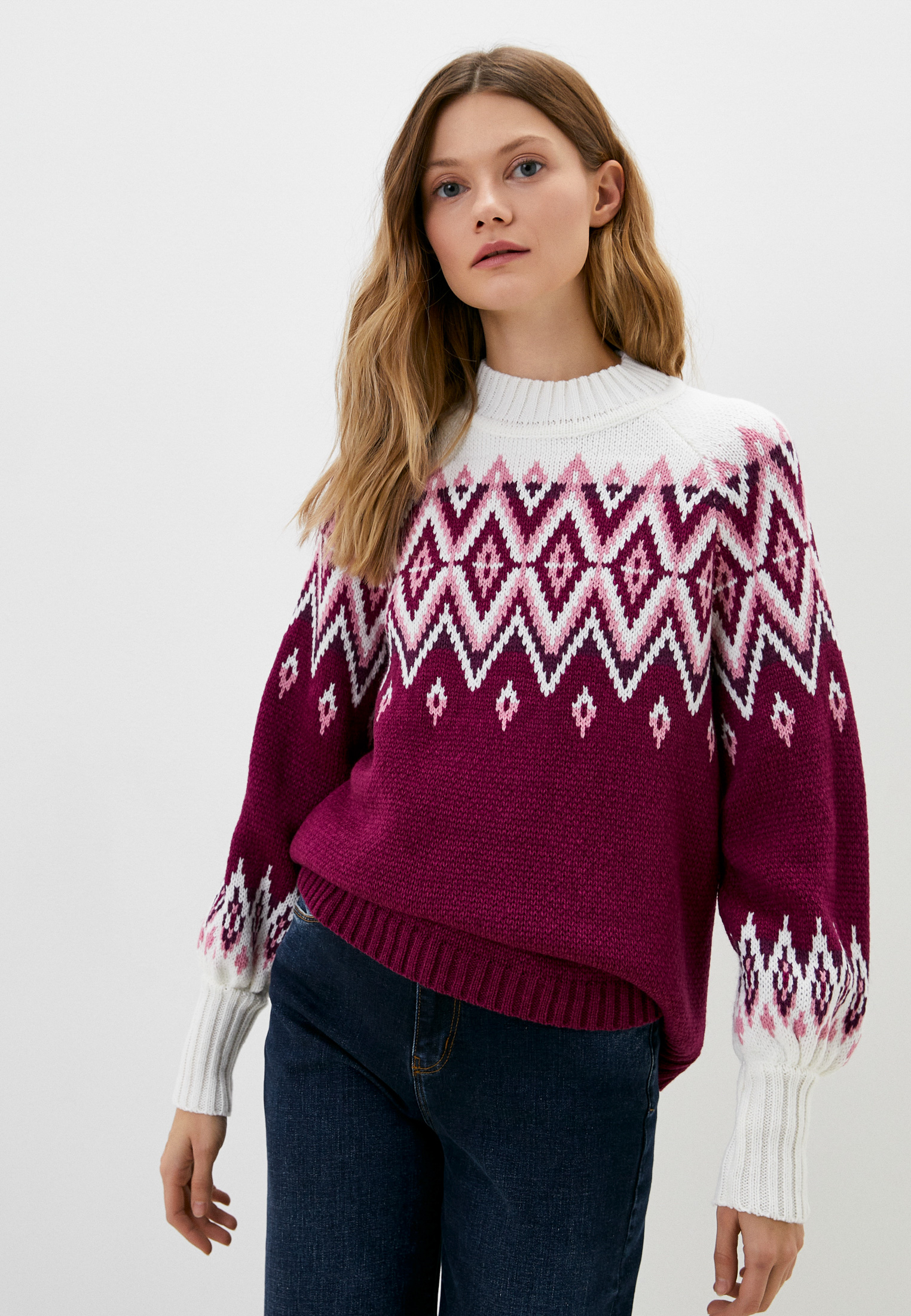 Свитер Scandica Zigzag, цвет: фуксия, MP002XW0L17F — купить в интернет ...