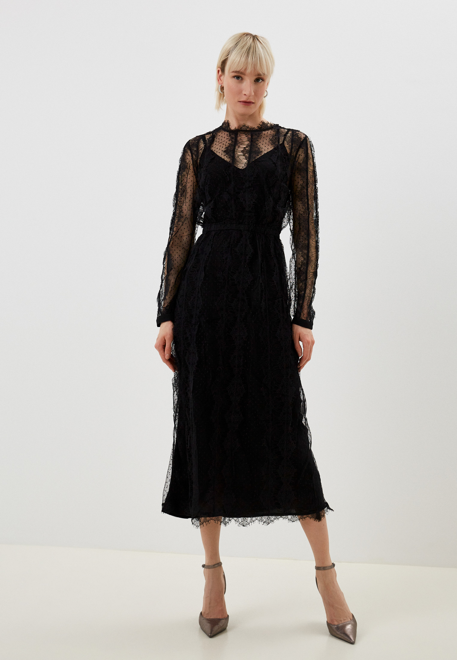 Платье и комбинация Laroom, цвет: черный, MP002XW0LLX3 — купить в ...