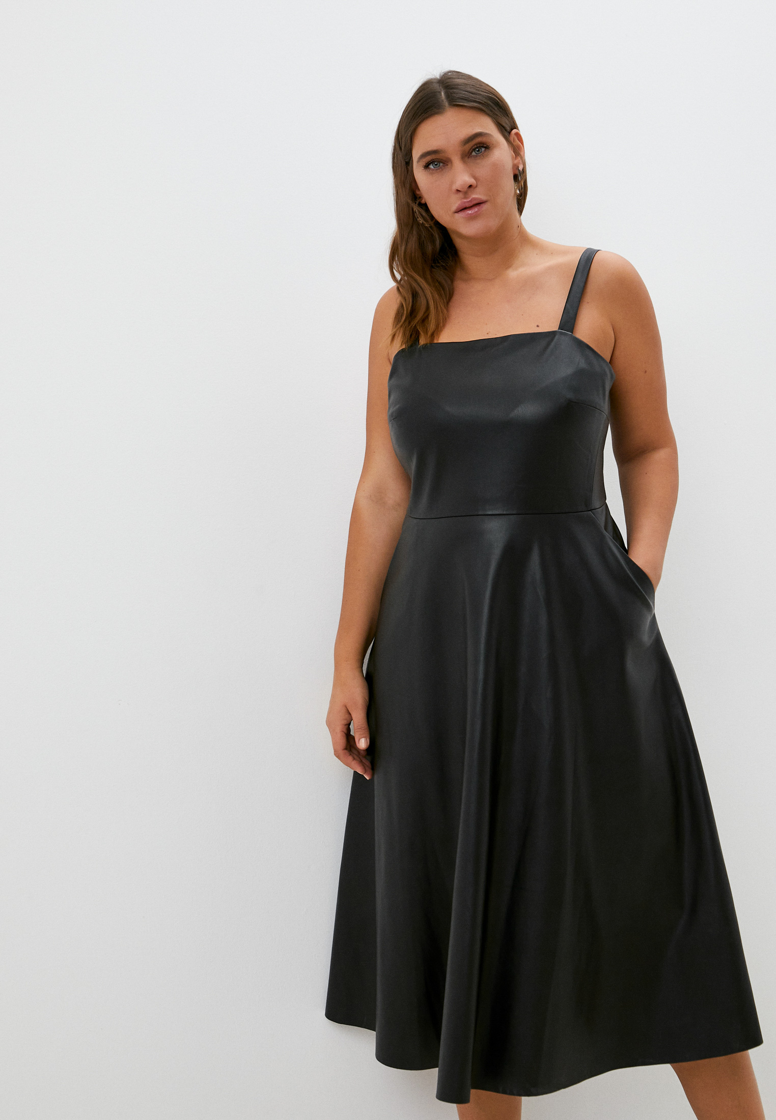Платье Charuel ECO LEATHER SUNDRESS WITH THIN SHAPES, цвет: черный ...