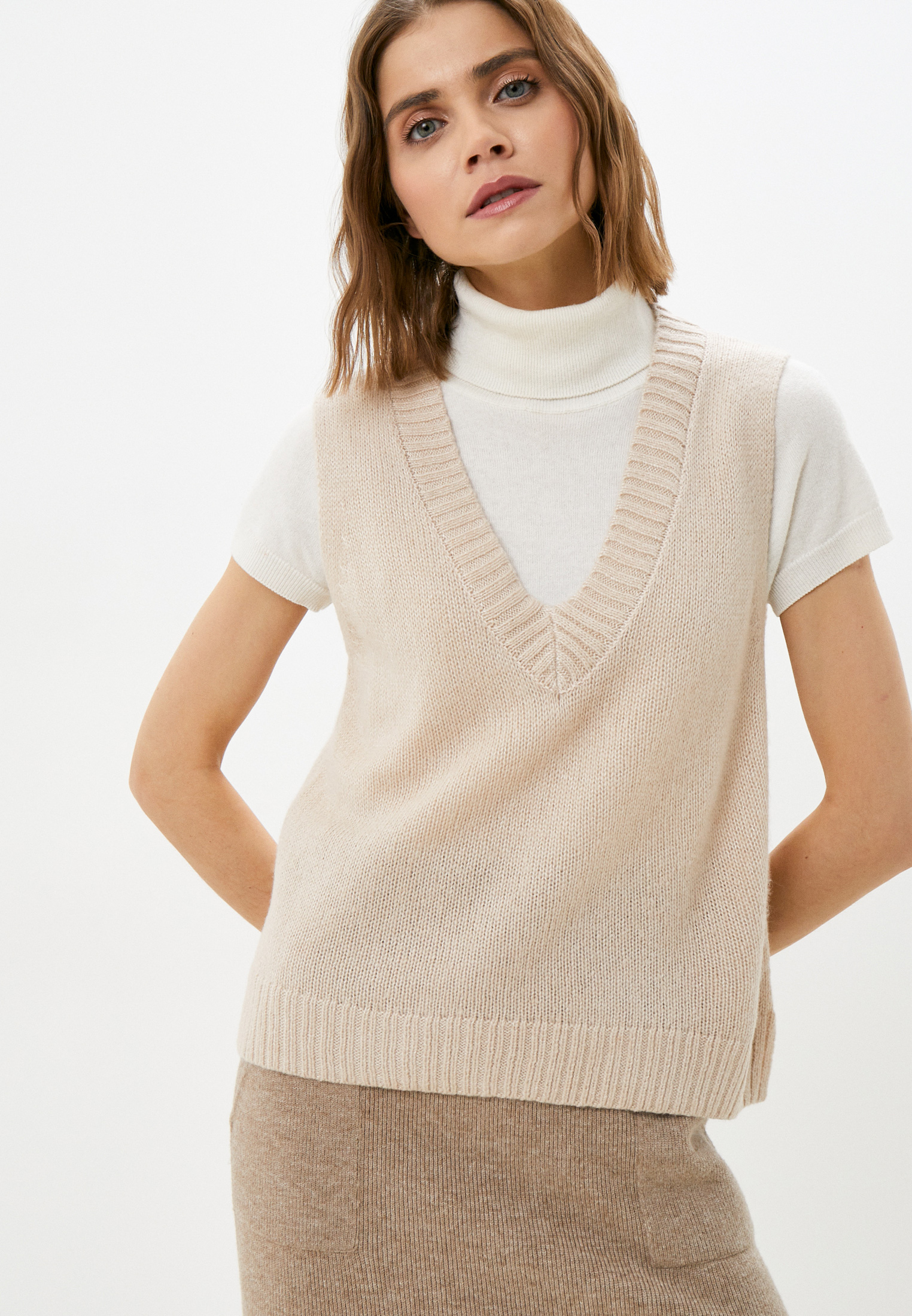 Жилет Gerry Weber, цвет: бежевый, MP002XW0LN65 — купить в интернет ...