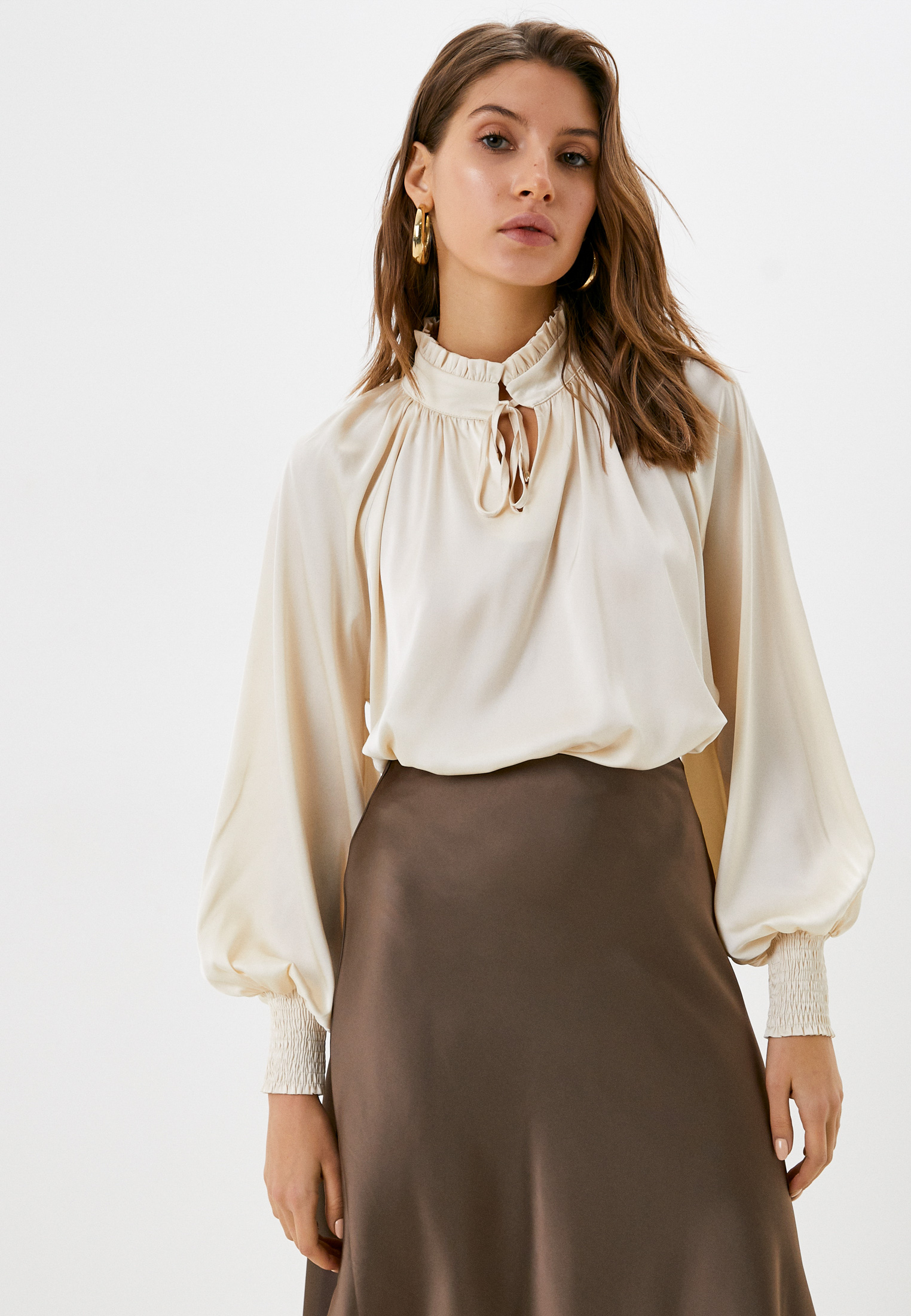 Блуза Selisa, цвет: бежевый, MP002XW0M42Q — купить в интернет-магазине ...