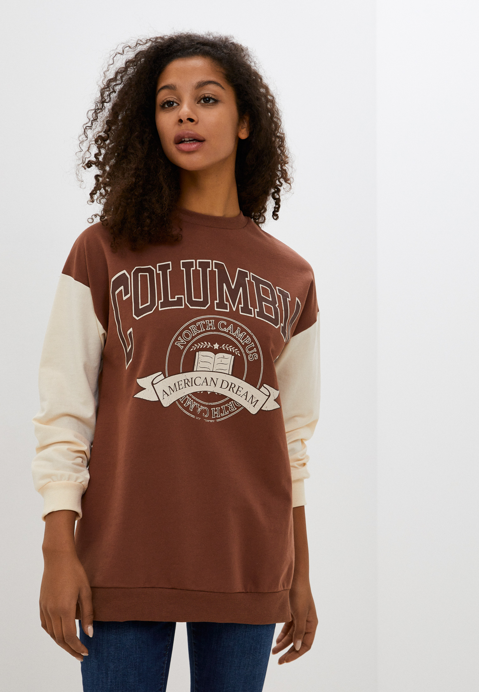 Свитшот LC Waikiki LCW Modest, цвет: коричневый, MP002XW0MC5J — купить ...