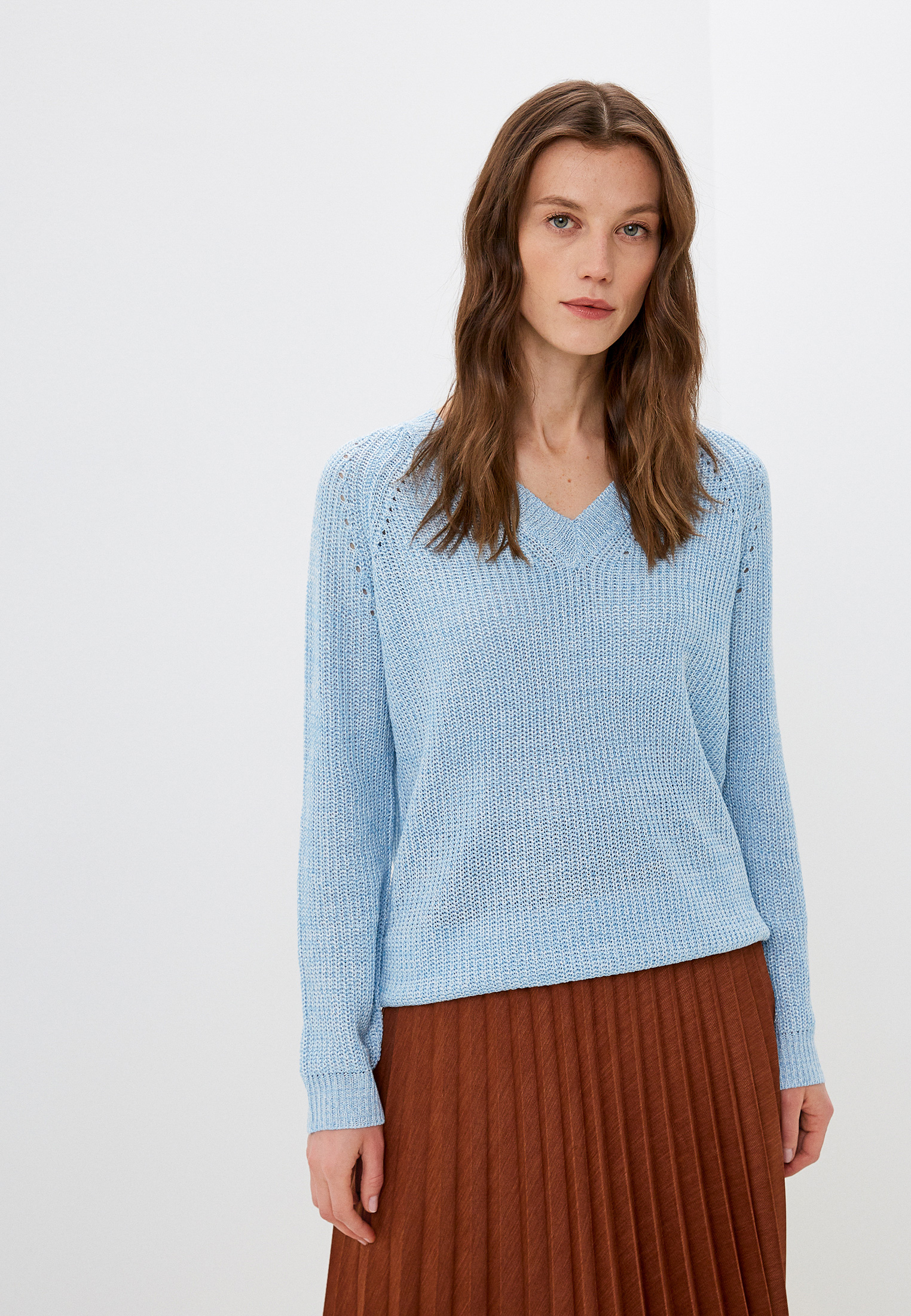 Пуловер Zolla, цвет: голубой, MP002XW0MFO3 — купить в интернет-магазине ...