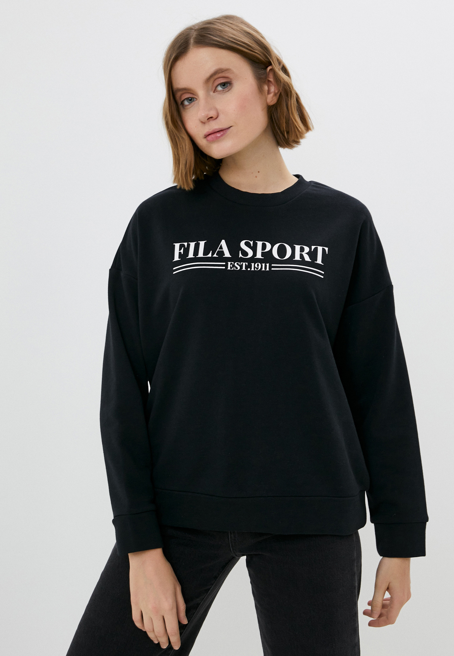 Свитшот Fila, цвет: черный, MP002XW0MMKH — купить в интернет-магазине ...