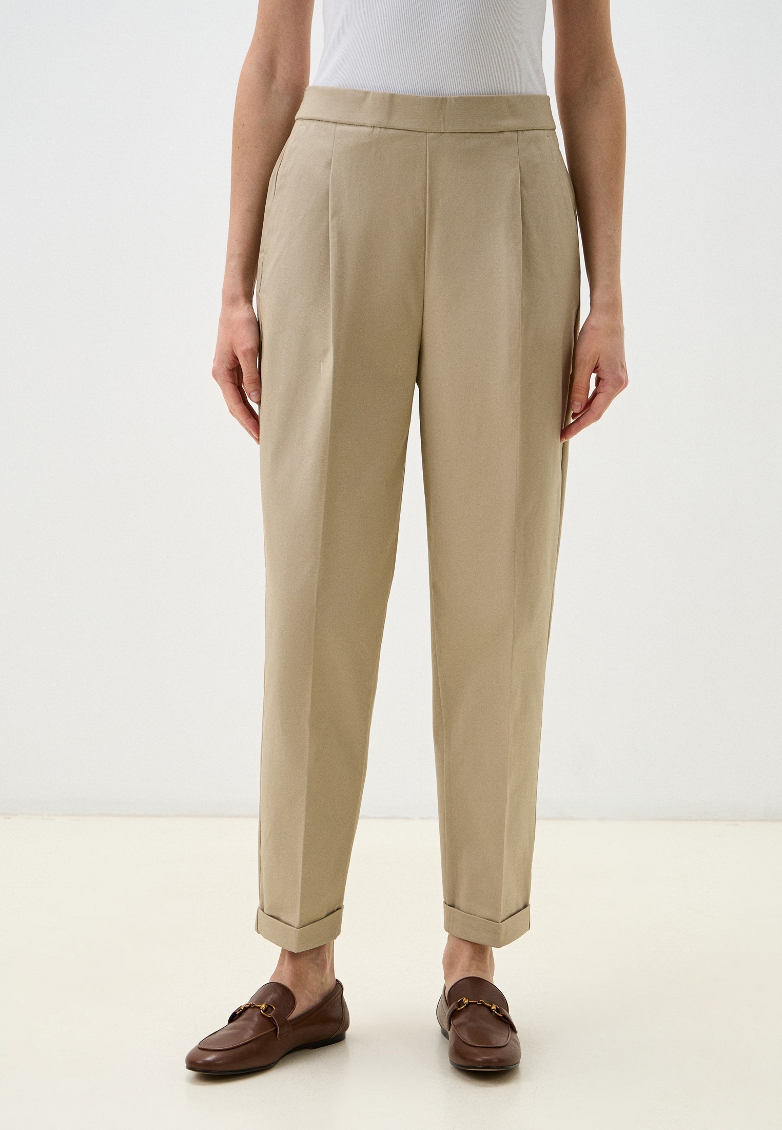 Брюки United Colors of Benetton BASIC, цвет: бежевый, MP002XW0MZZ5 ...