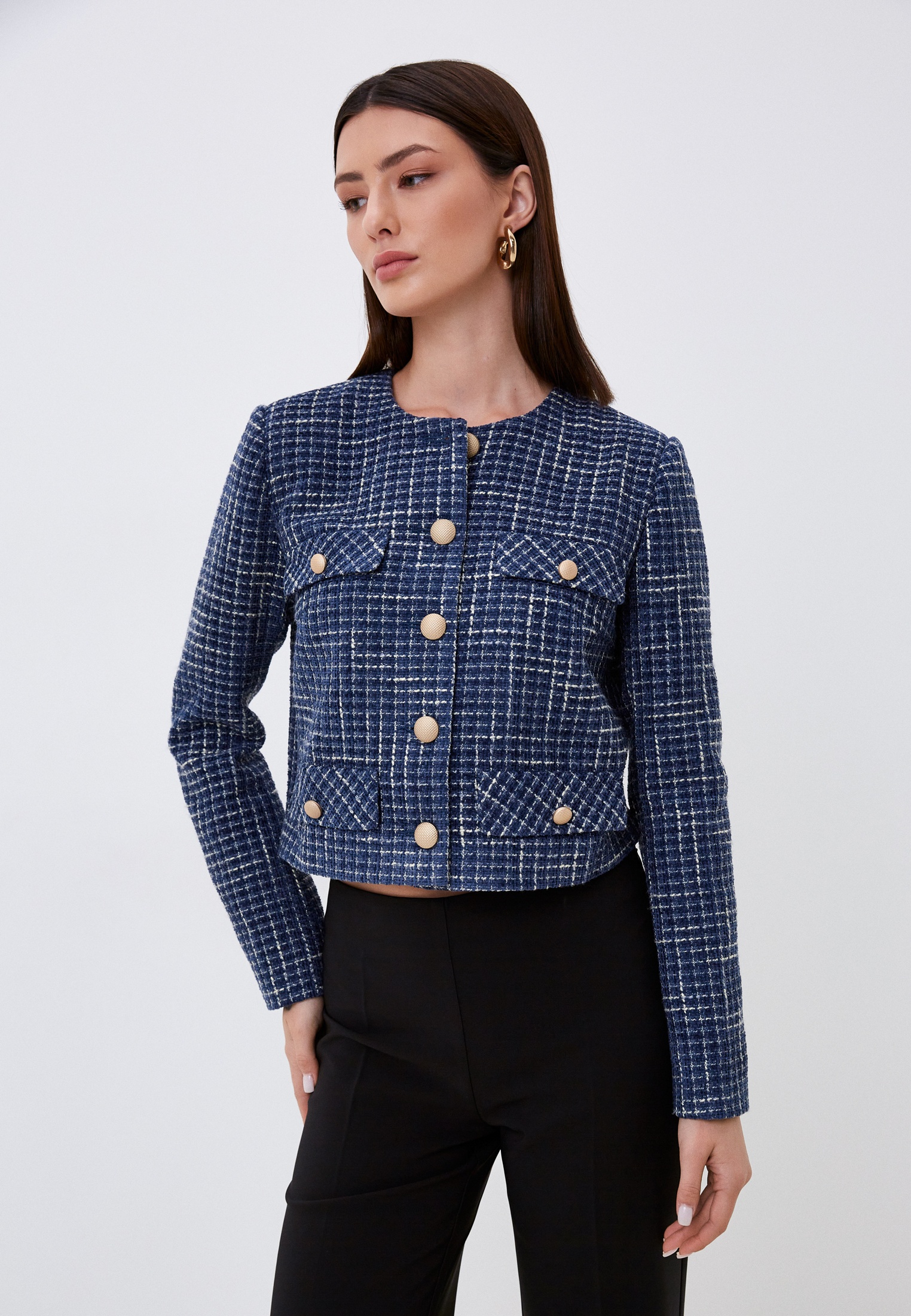 Жакет PF, цвет: синий, MP002XW0NRE7 — купить в интернет-магазине Lamoda