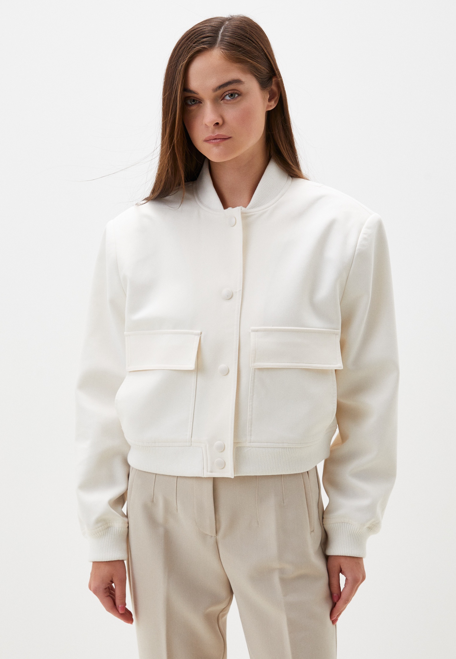 Бомбер O'STIN, цвет: бежевый, MP002XW0NXFQ — купить в интернет-магазине ...