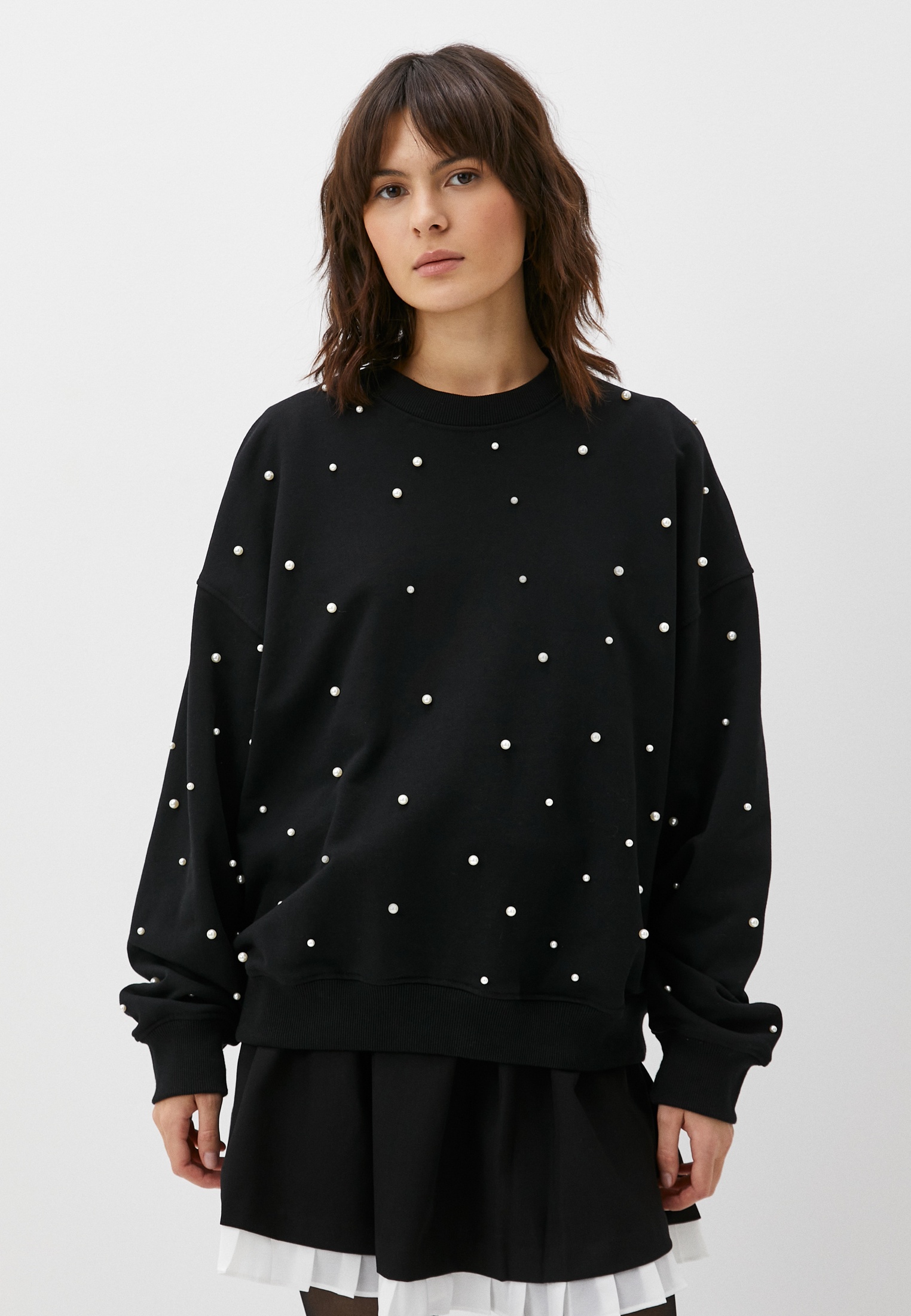 Свитшот Befree Woman Mix&Match, цвет: черный, MP002XW0O1F3 — купить в интернет-магазине Lamoda