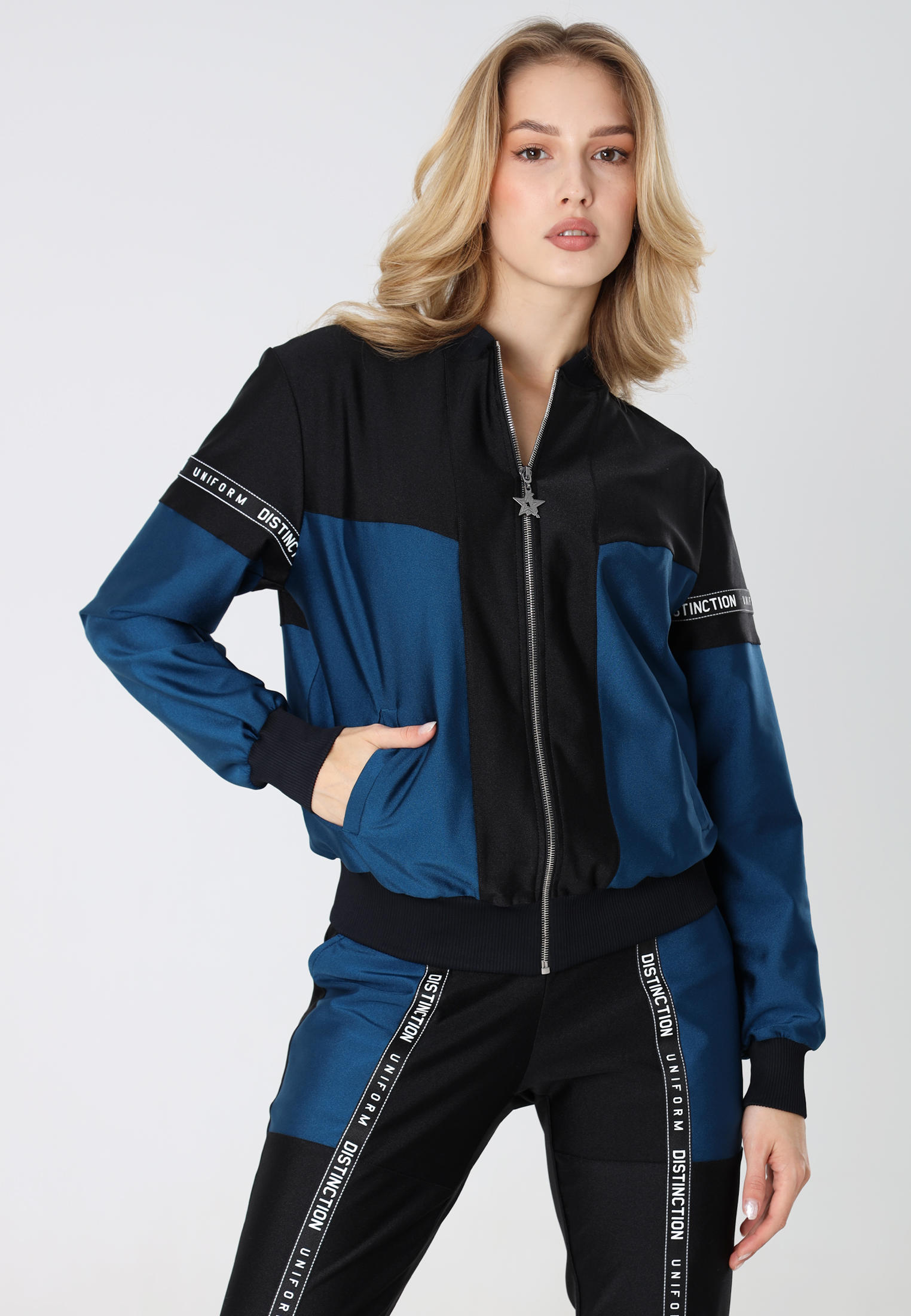 Олимпийка Distinction Uniform Reflines Jacket Blue, цвет: синий ...