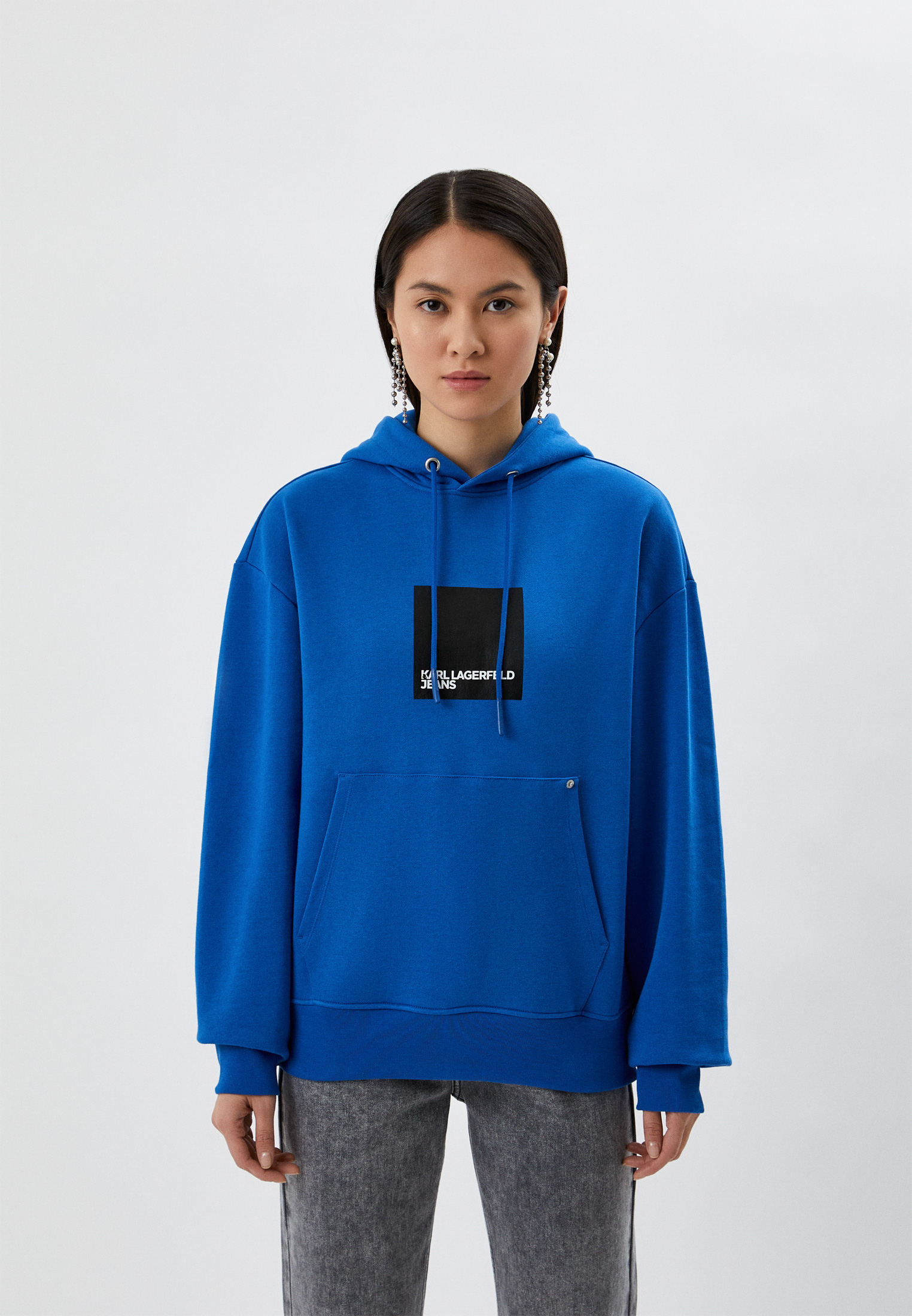 Худи Karl Lagerfeld Jeans, цвет: синий, MP002XW0O8J6 — купить в ...