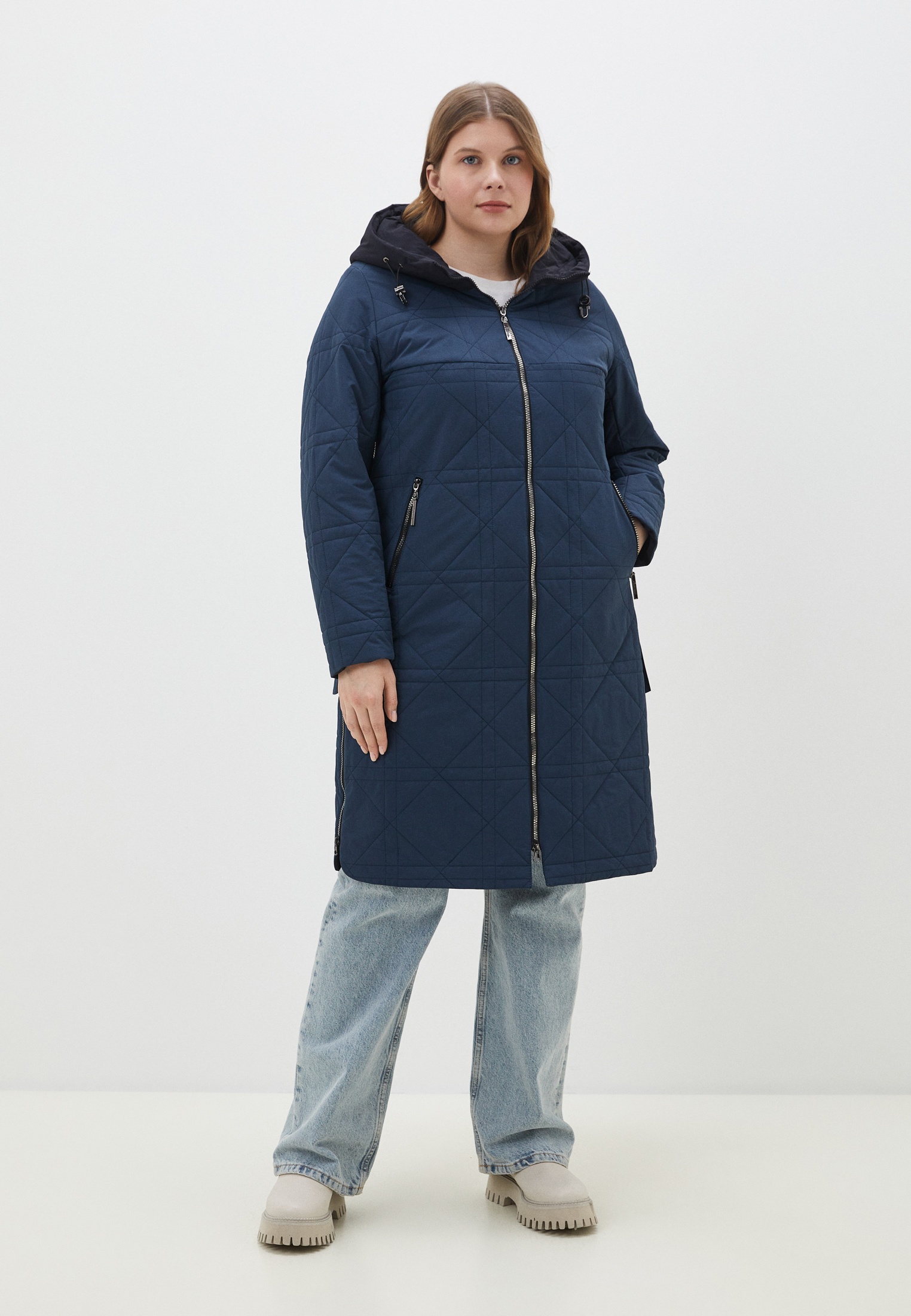 Пуховик Karmel Style, цвет: синий, MP002XW0PNRS — купить в интернет ...