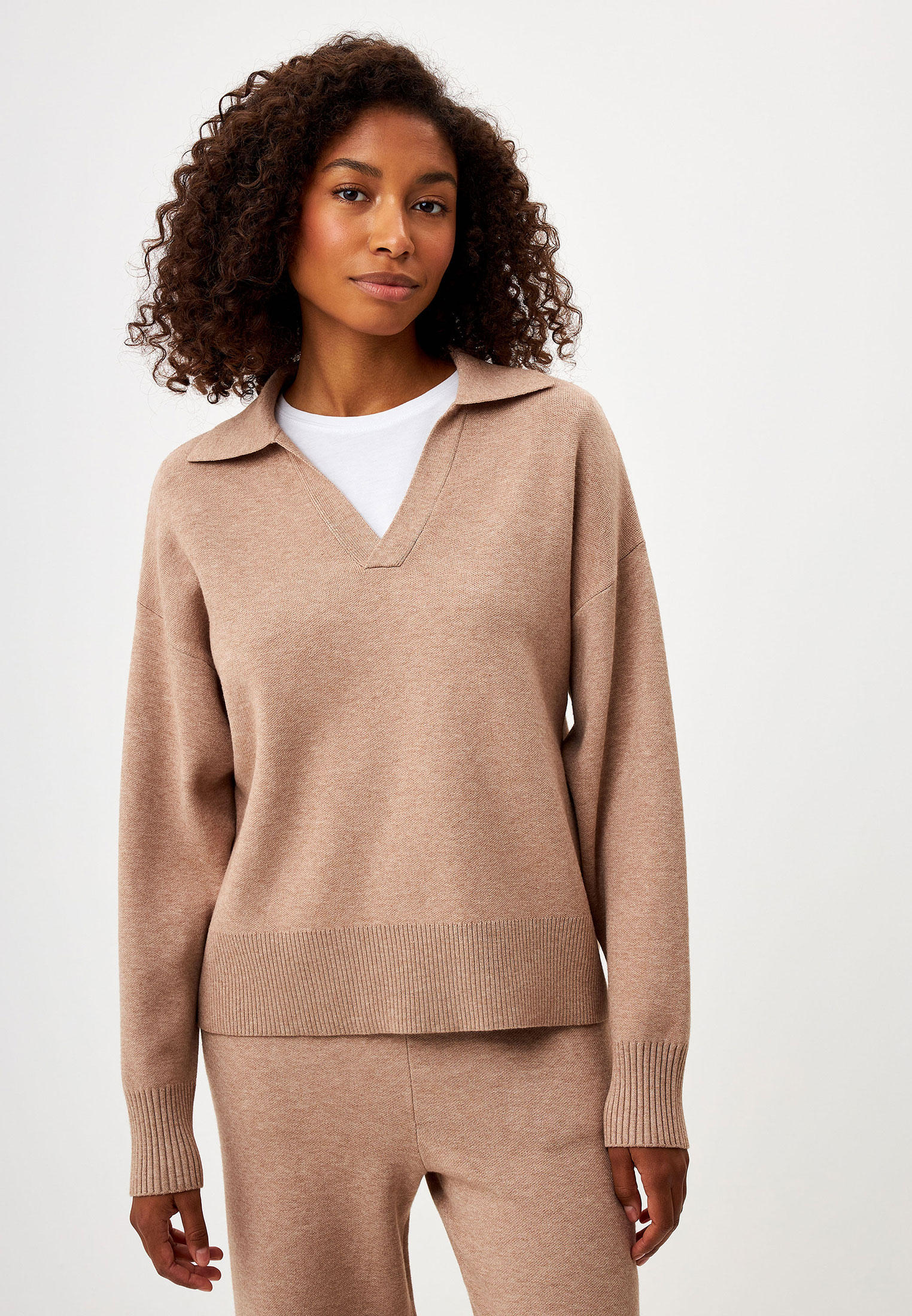 Поло Sela, цвет: бежевый, MP002XW0QYII — купить в интернет-магазине Lamoda