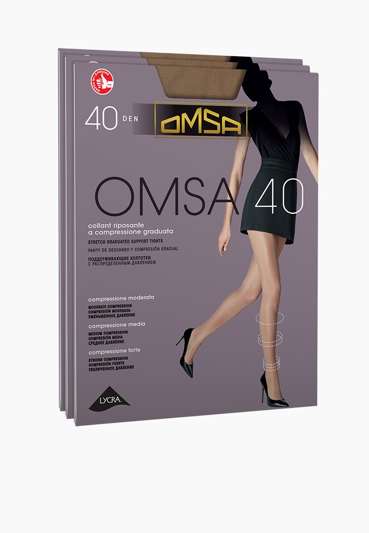Колготки 3 шт. Omsa Oms OMSA 40 NEW (спайка 3 шт.), цвет: бежевый, MP002XW0YASX — купить в ...