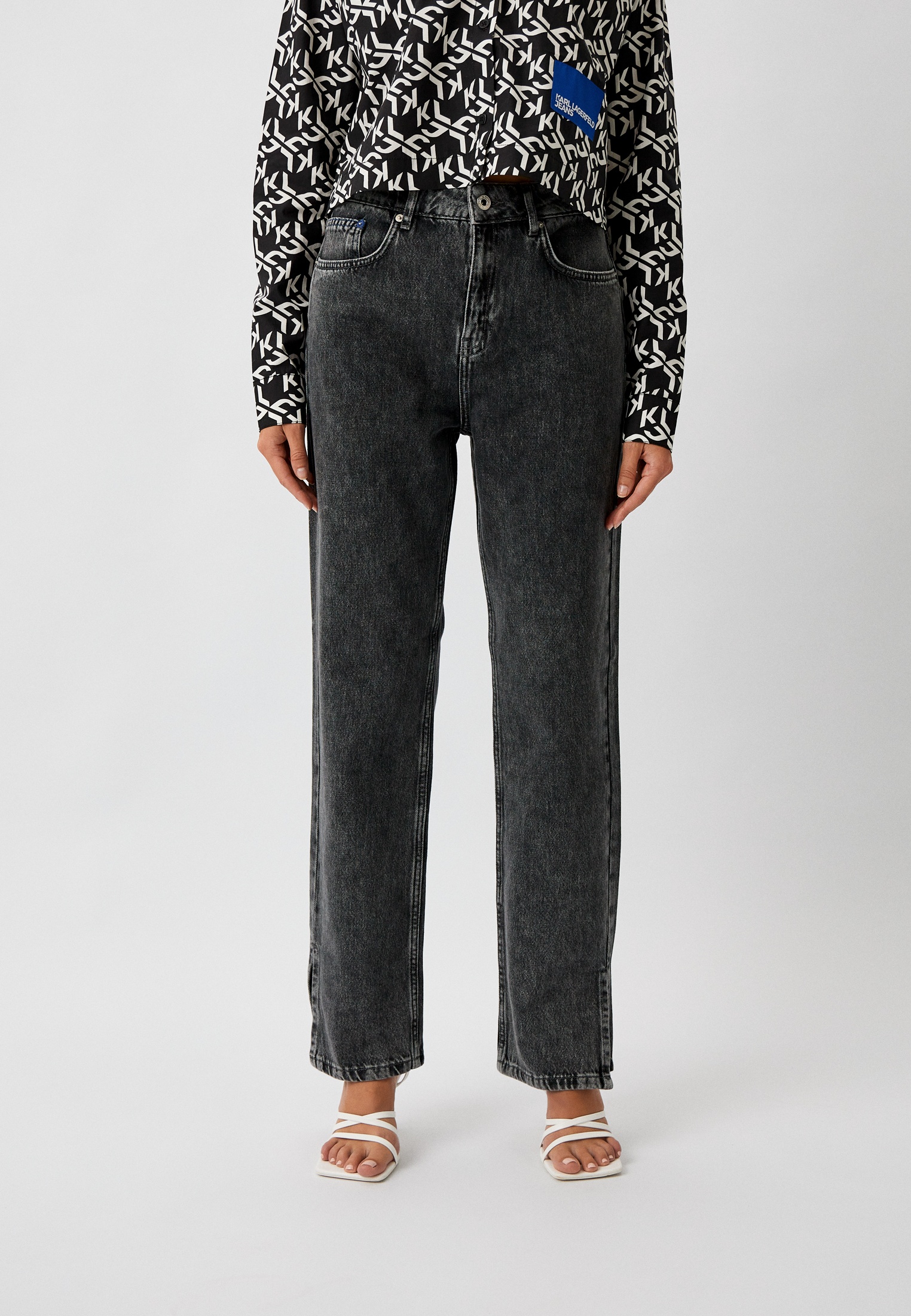 Джинсы Karl Lagerfeld Jeans, цвет: серый, MP002XW0YP5M — купить в ...