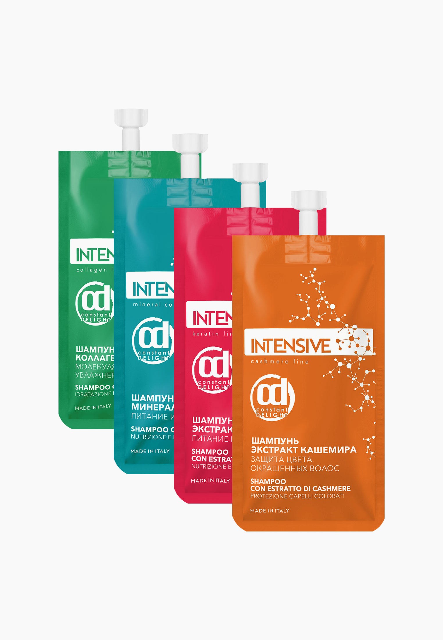 Шампунь Constant Delight мини для ухода за волосами - 4 шт, цвет: белый ...