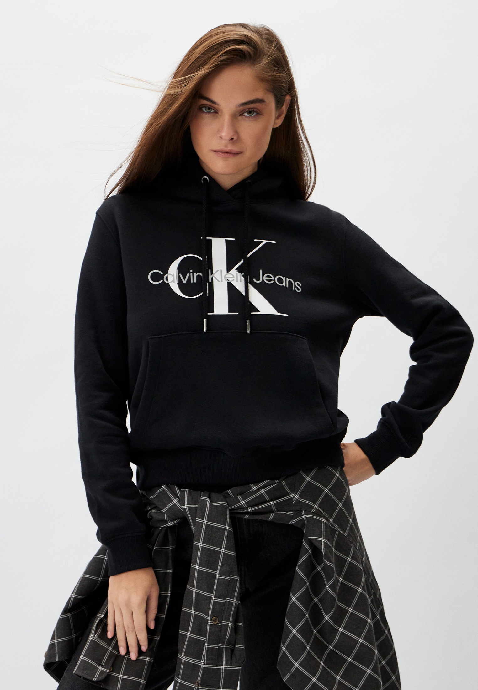 Худи Calvin Klein Jeans, цвет: черный, MP002XW1013B — купить в интернет ...