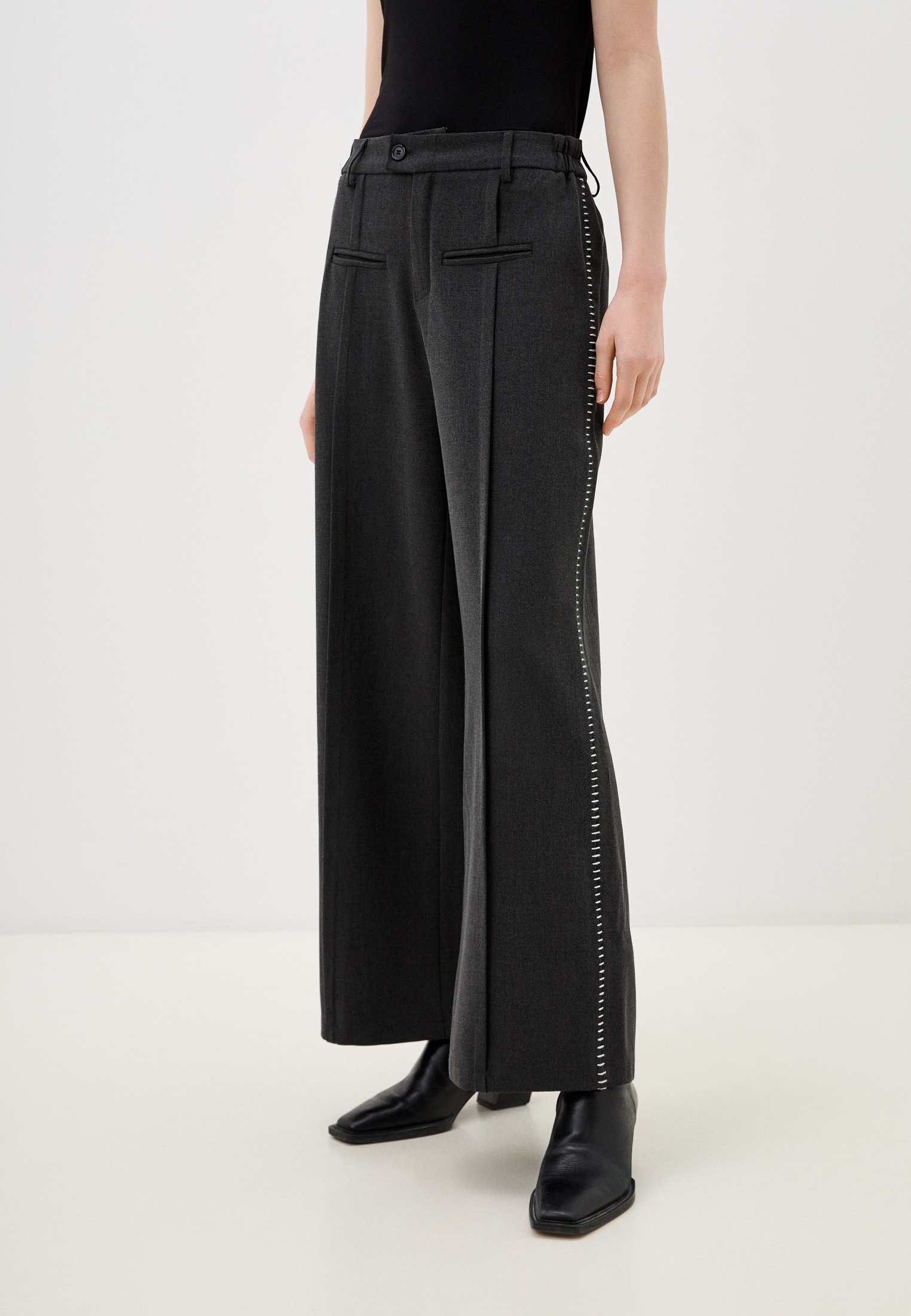 Брюки Idekka, цвет: серый, MP002XW12AJQ — купить в интернет-магазине Lamoda