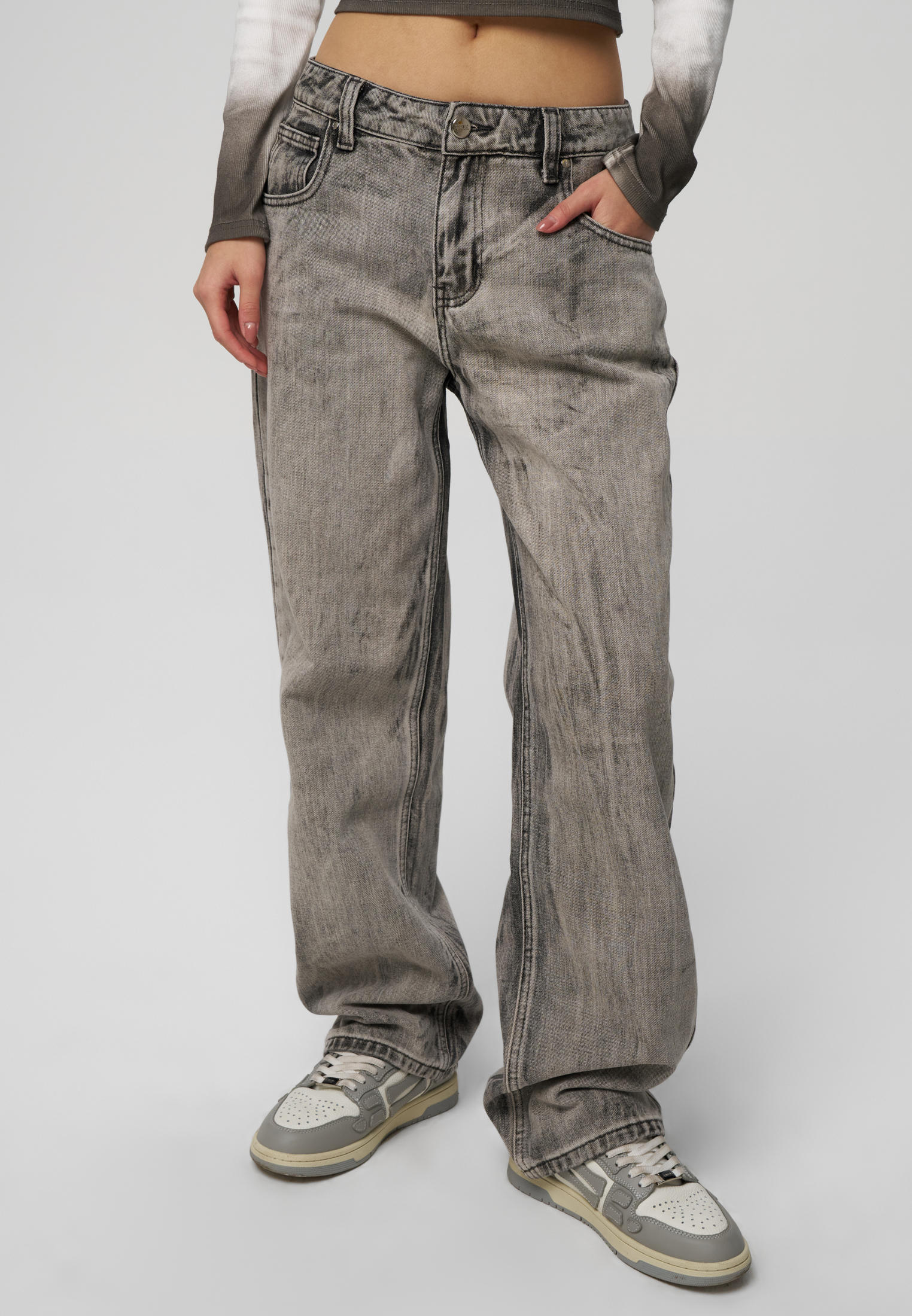 Джинсы Feelz Low waist 05, цвет: серый, MP002XW12H3B — купить в ...