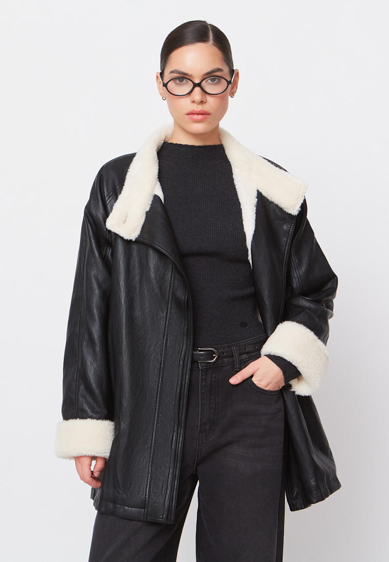 Дубленка Vittoria Vicci Lamoda Online Exclusive, цвет: черный, MP002XW12Z98 — купить в интернет ...