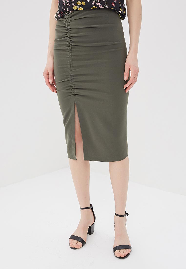 Юбка Lime, цвет: хаки, MP002XW13YHO — купить в интернет-магазине Lamoda