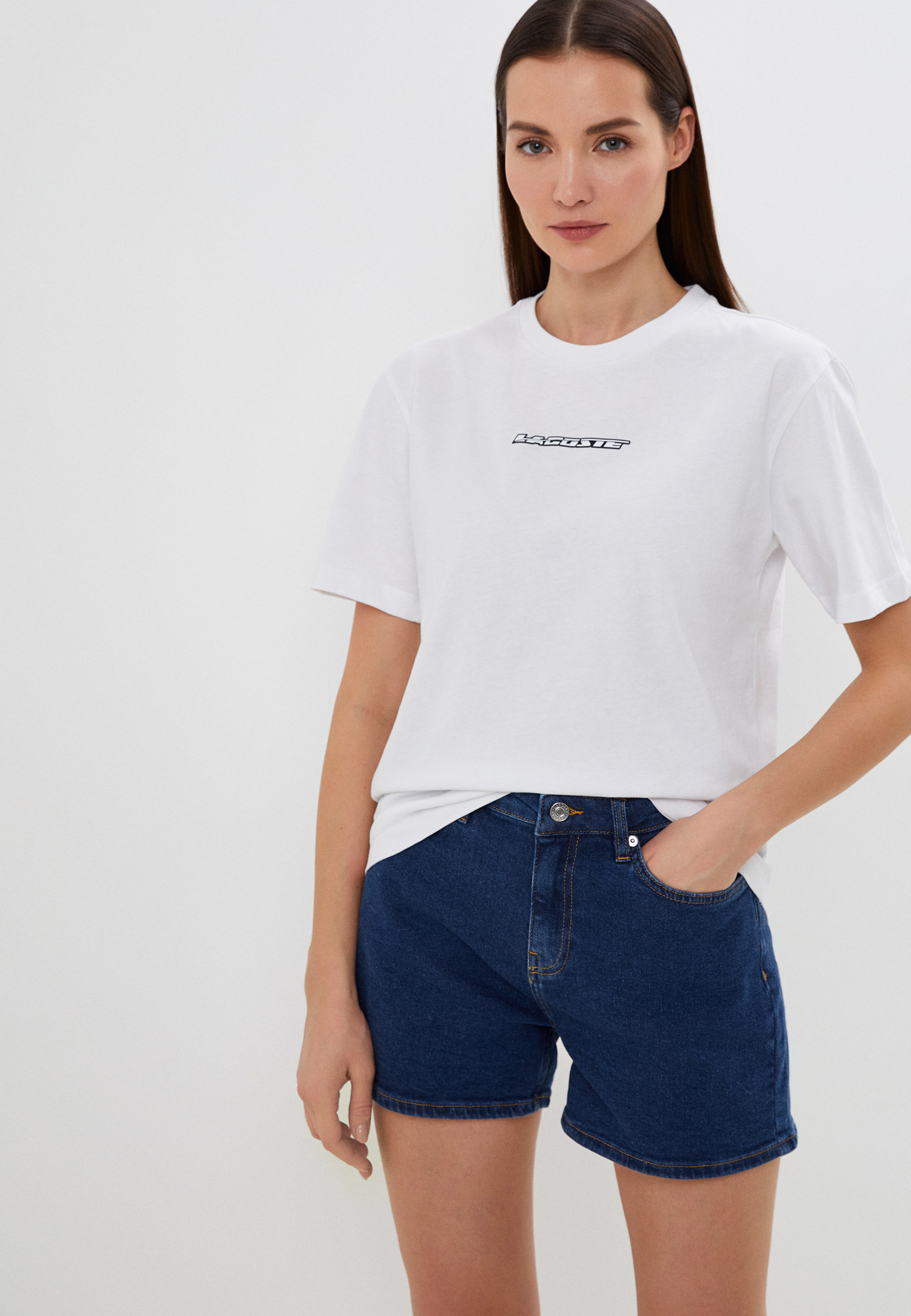 Футболка Lacoste, цвет: белый, MP002XW1432N — купить в интернет ...