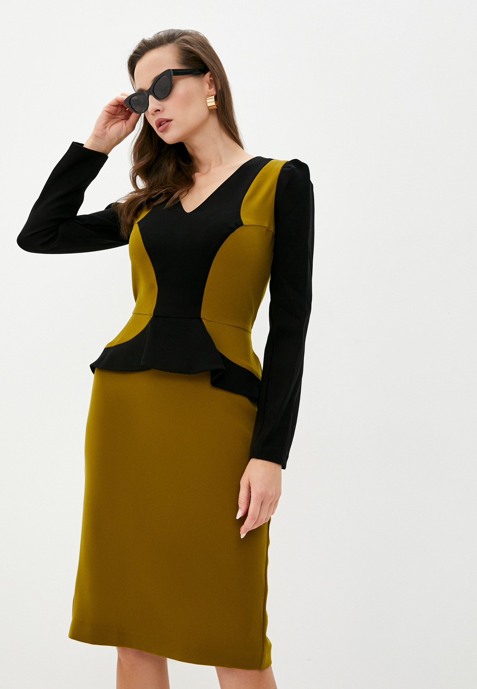 Платье MD, цвет: хаки, MP002XW146EH — купить в интернет-магазине Lamoda