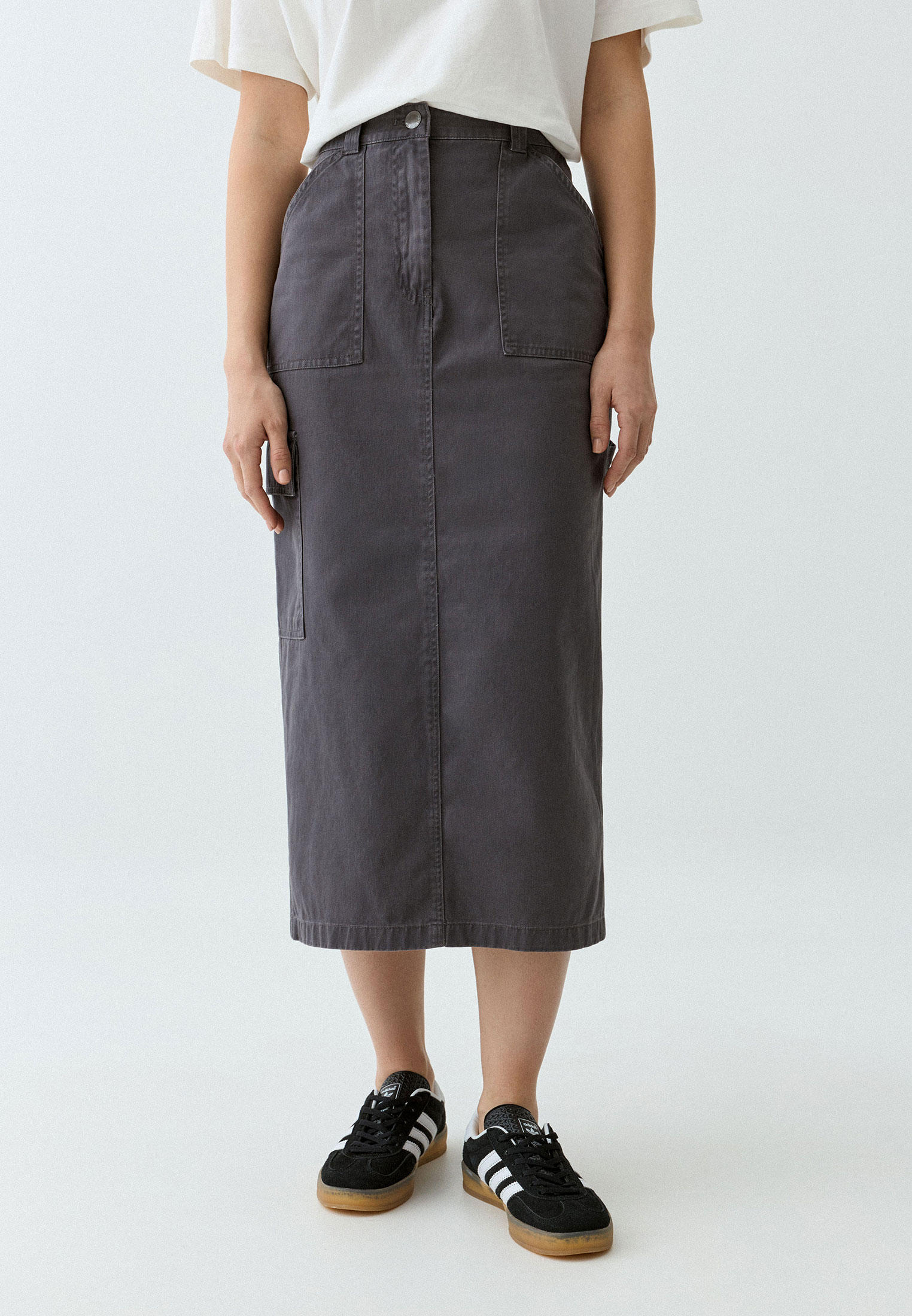 Юбка джинсовая Sela, цвет: серый, MP002XW15DPX — купить в интернет ...