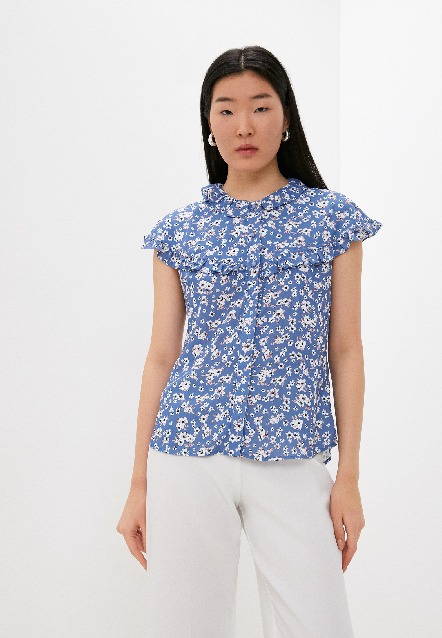 Блуза Selisa, цвет: синий, MP002XW15LD5 — купить в интернет-магазине Lamoda