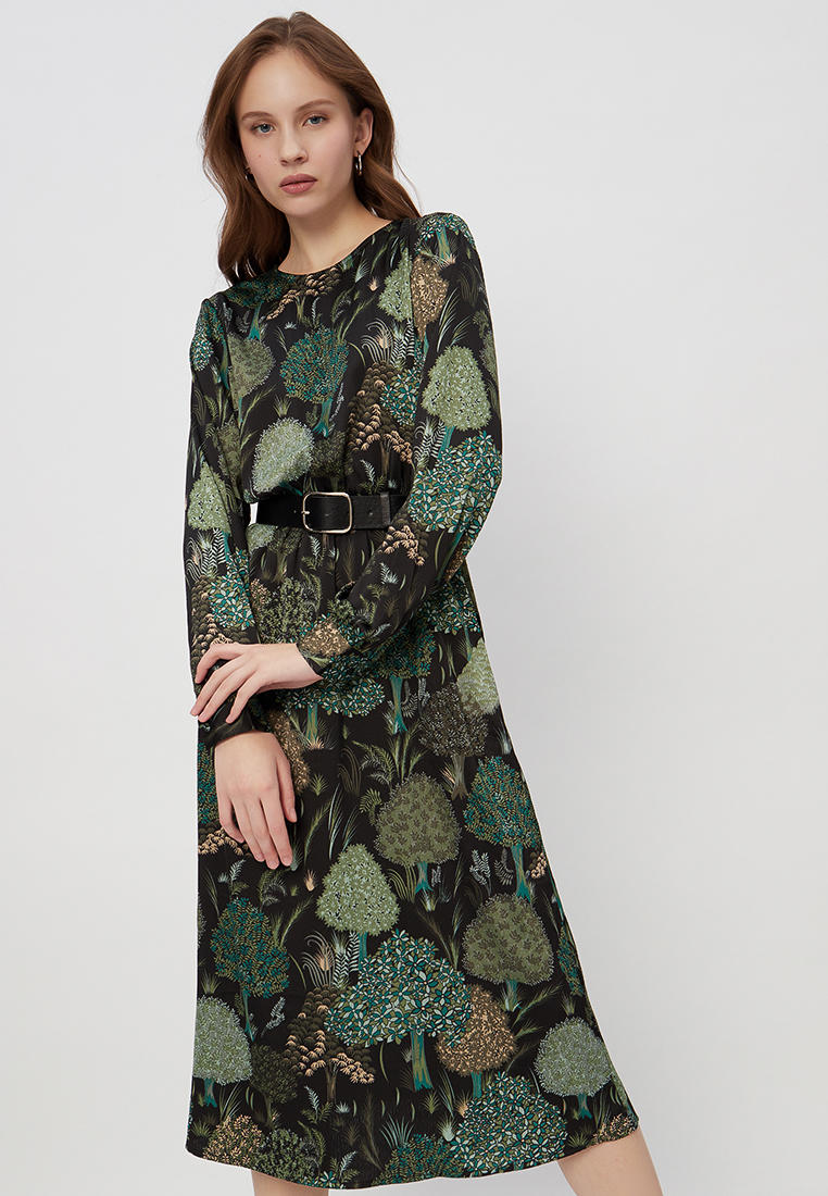 Платье Modis, цвет: хаки, MP002XW15VVJ — купить в интернет-магазине Lamoda
